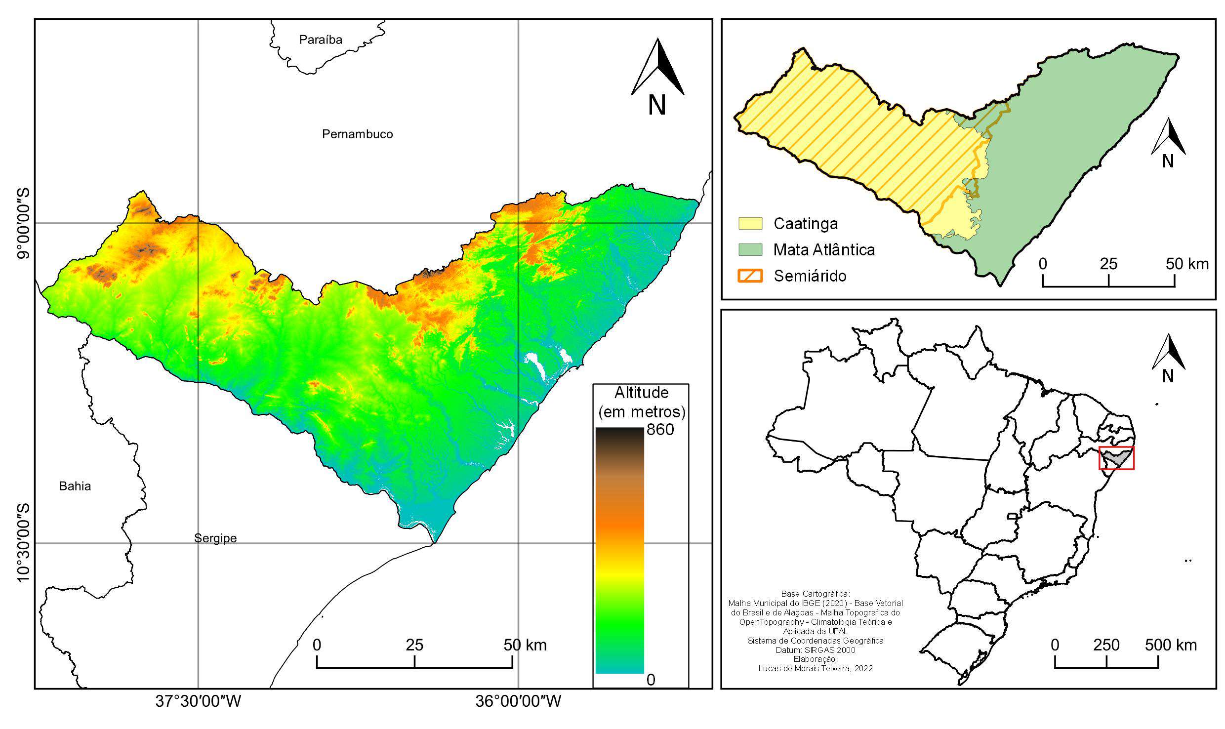 Mapa de Localização - Alagoas | Spatialnode