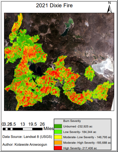 Mapping 2021 Dixie wildfire. | Spatialnode