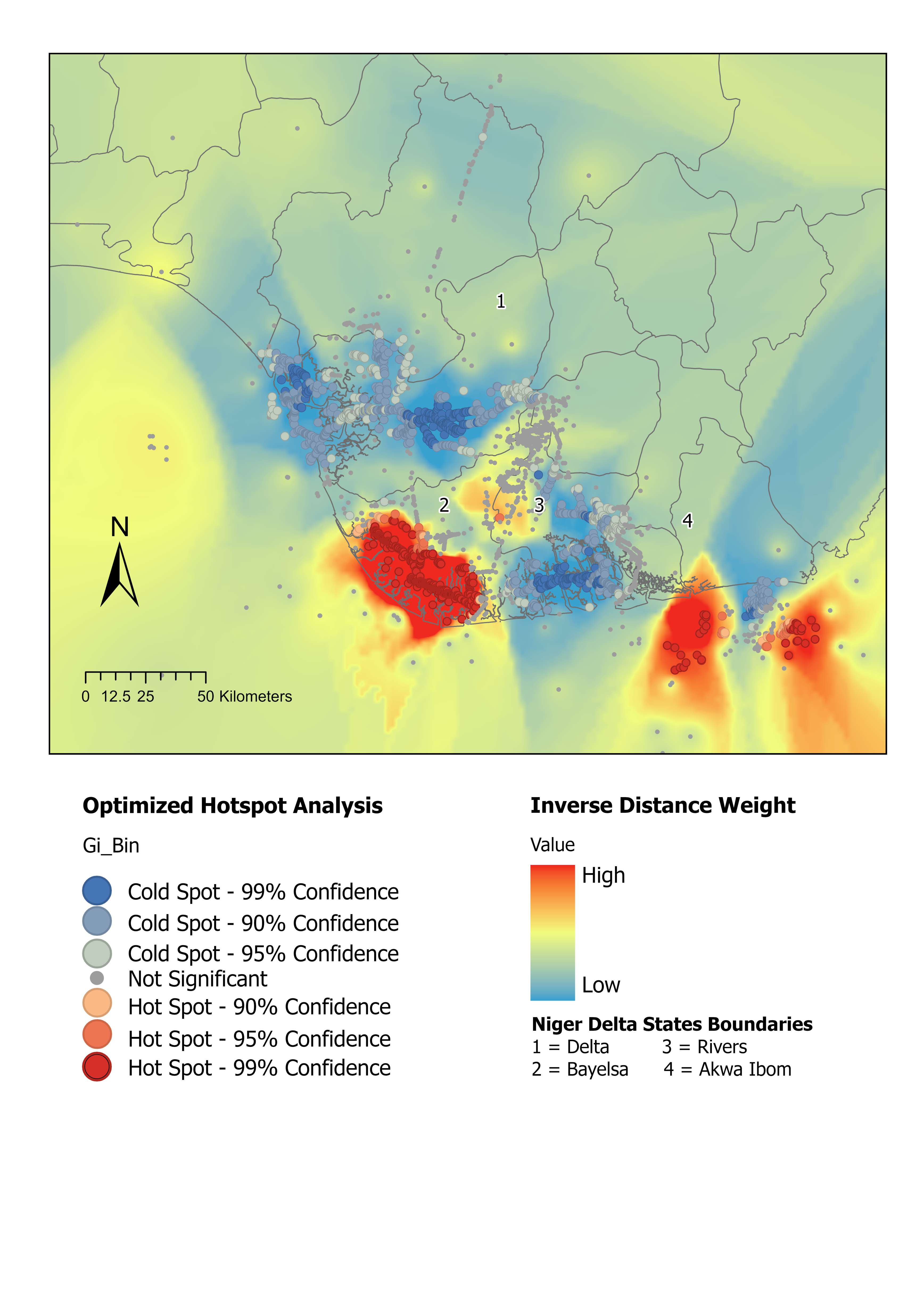 Oil spill hotspots in Nigeria | Spatialnode