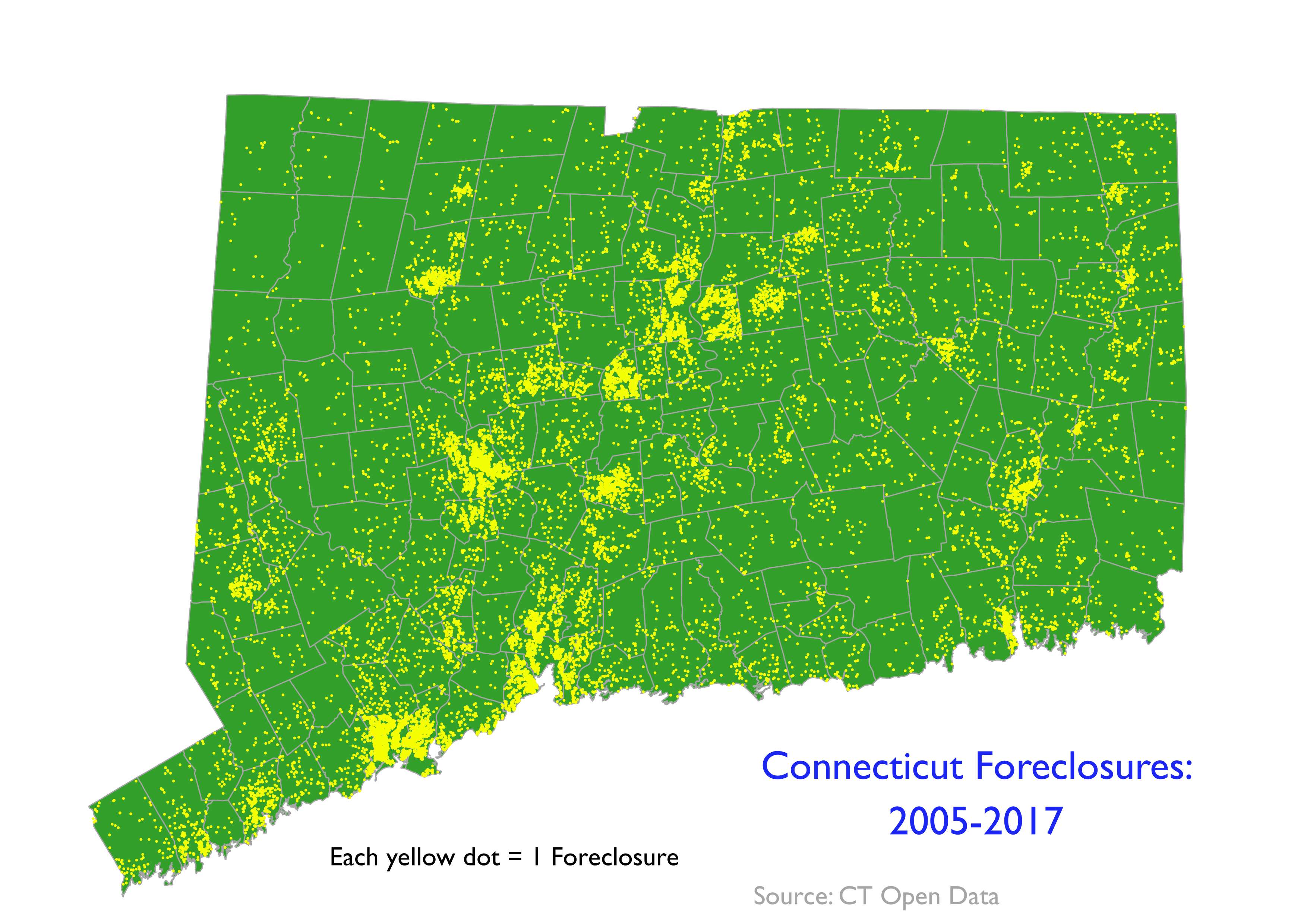Connecticut Foreclosures, 2005 - 2017 | Spatialnode