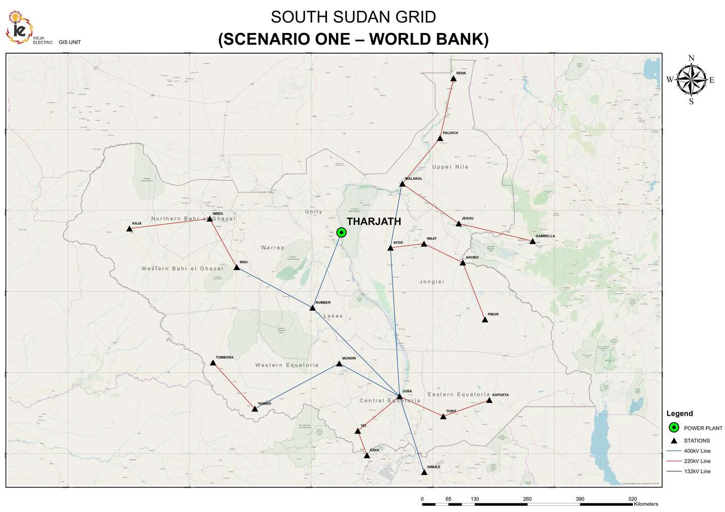 South Sudan Grid Routing | Spatialnode