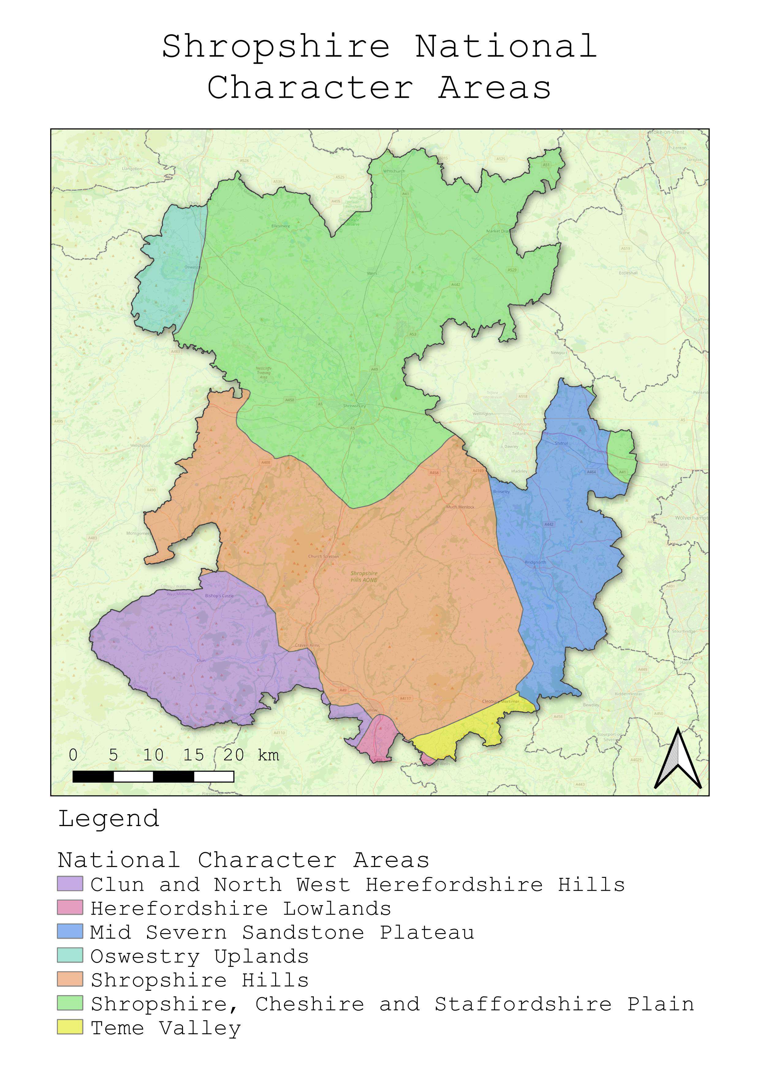 Shropshire National Character Areas | Spatialnode
