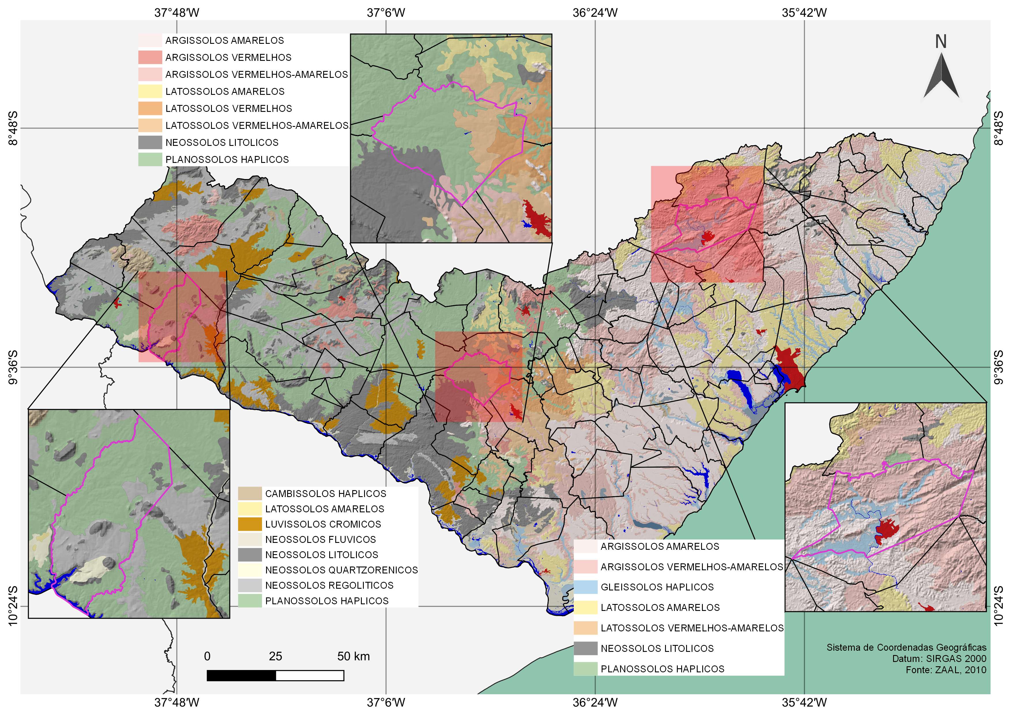 Mapa de Solos de Alagoas | Spatialnode