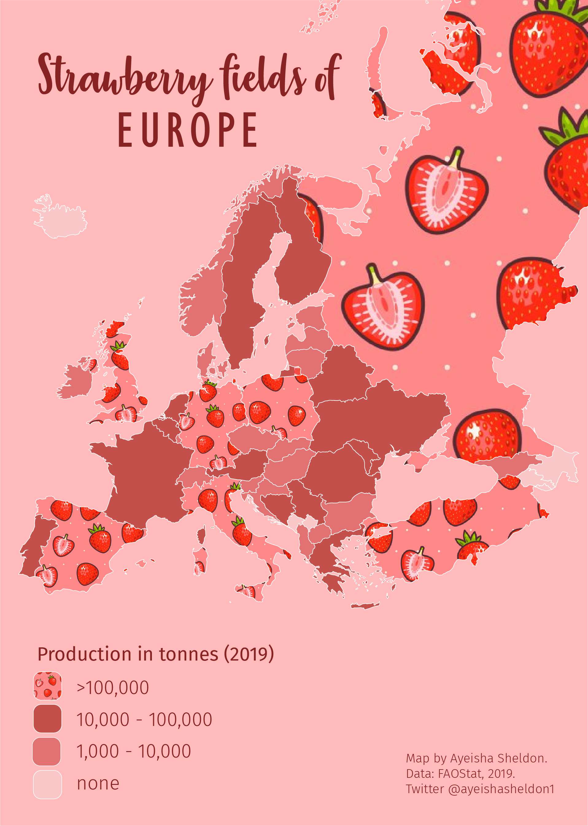 Strawberry fields of Europe | Spatialnode