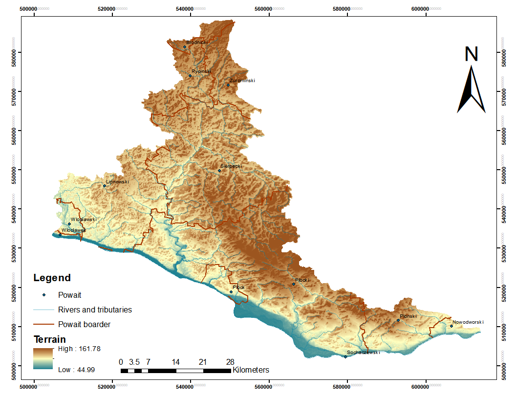 Terrain map of Groundwater Body 48 | Spatialnode