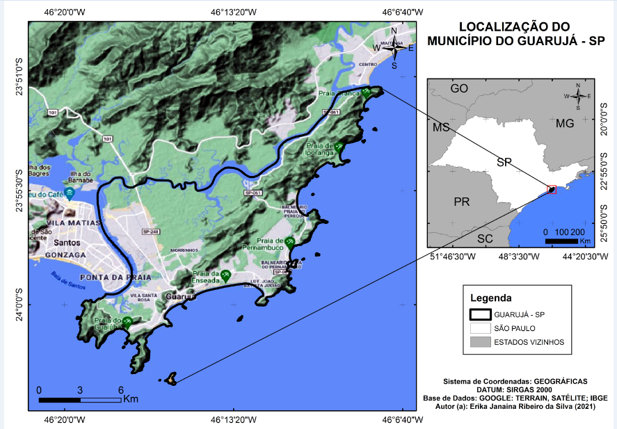Localização de Guarujá - SP | Spatialnode
