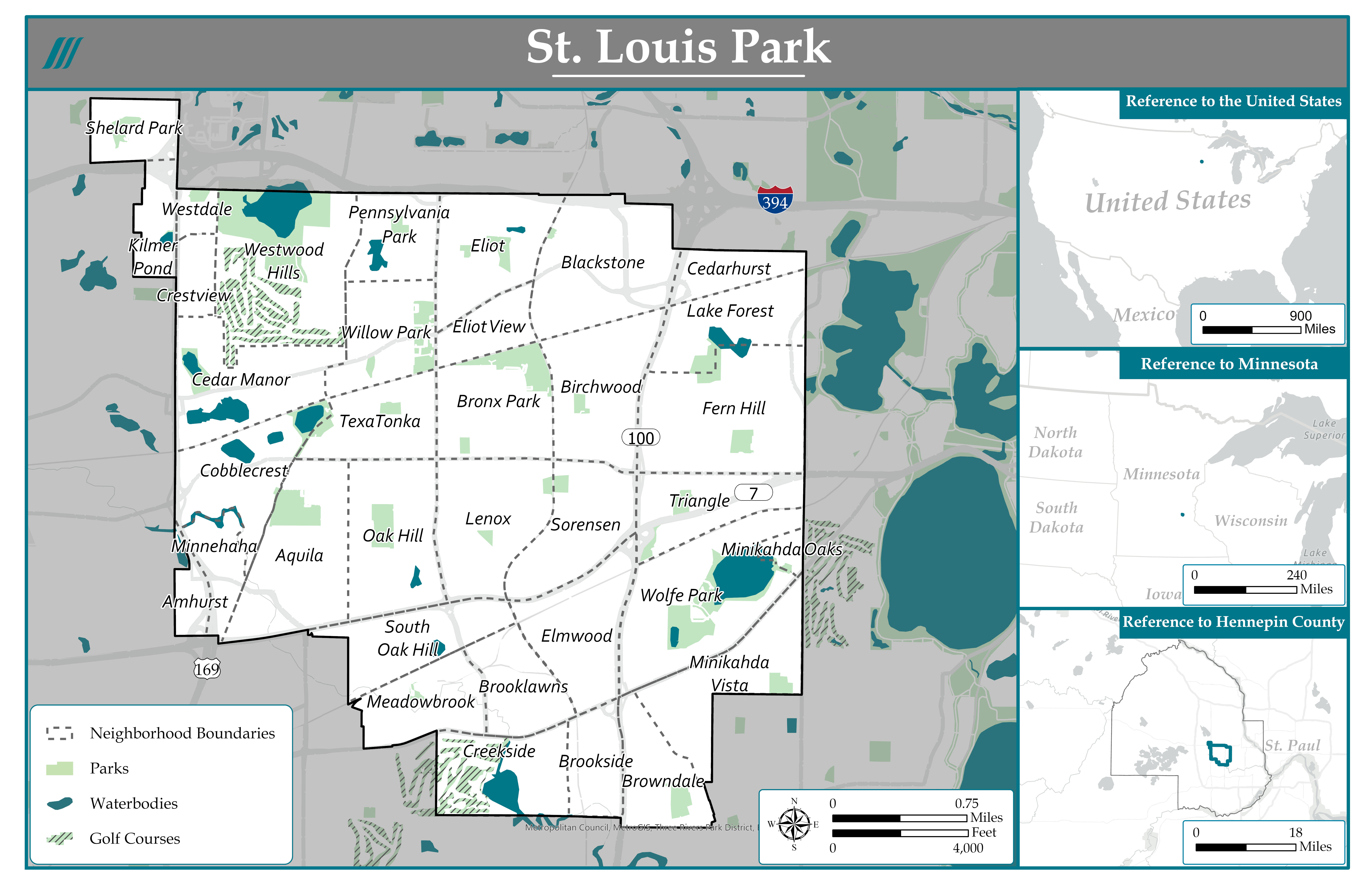 St. Louis Park Overview Map | Spatialnode