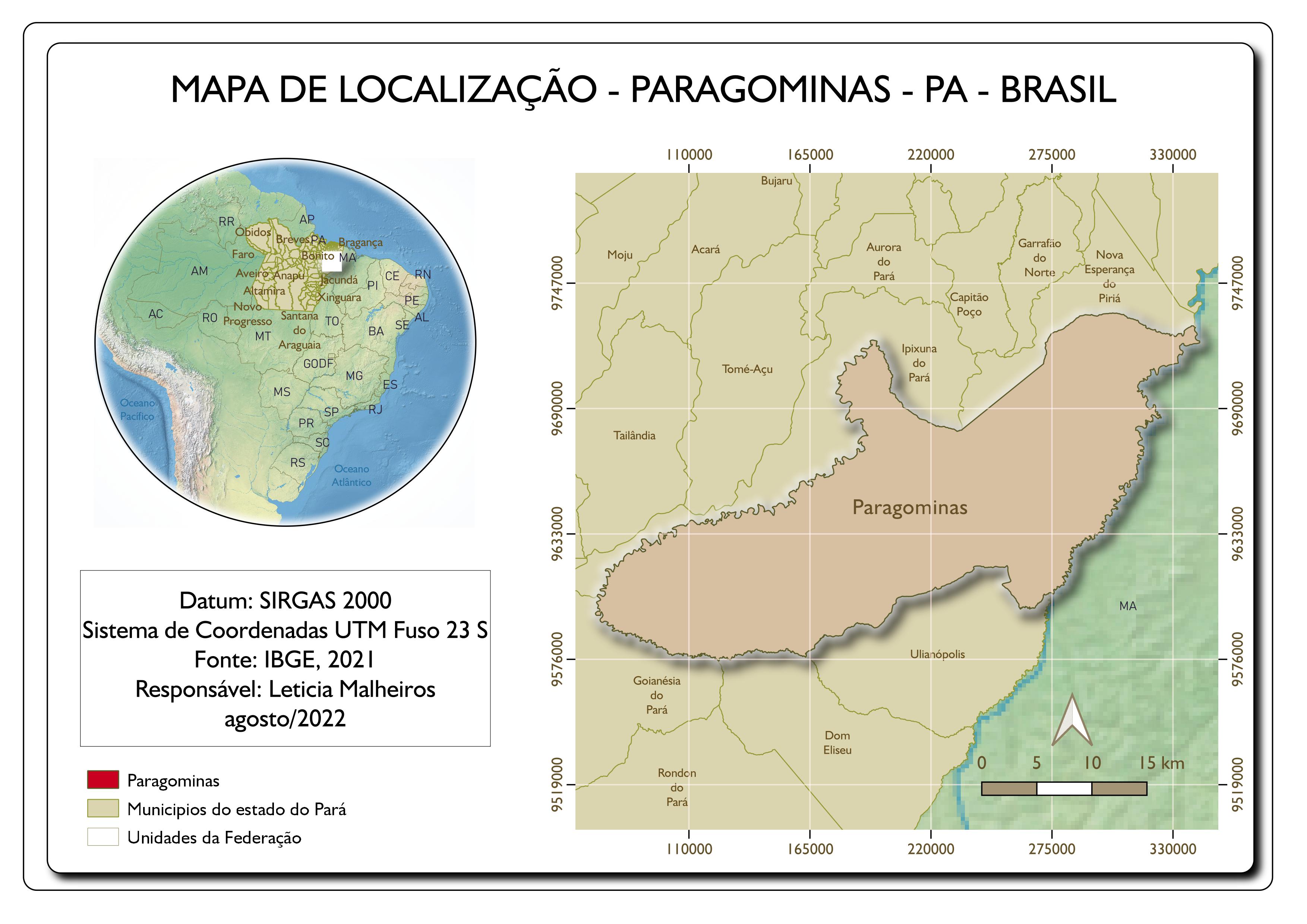 Mapa de Localização - Paragominas - PA | Spatialnode