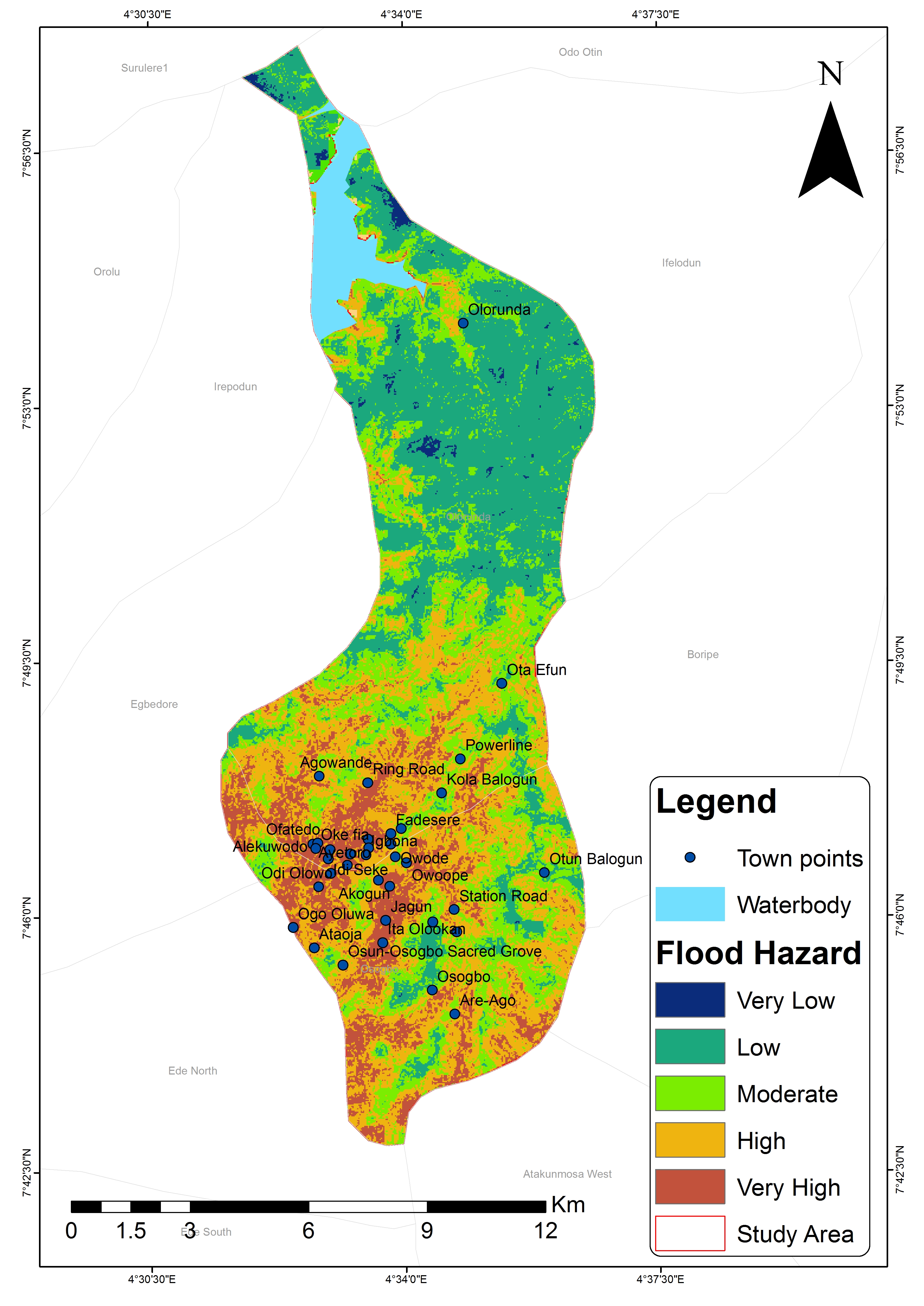 Flood Hazard Mapping of Osogbo City | Spatialnode