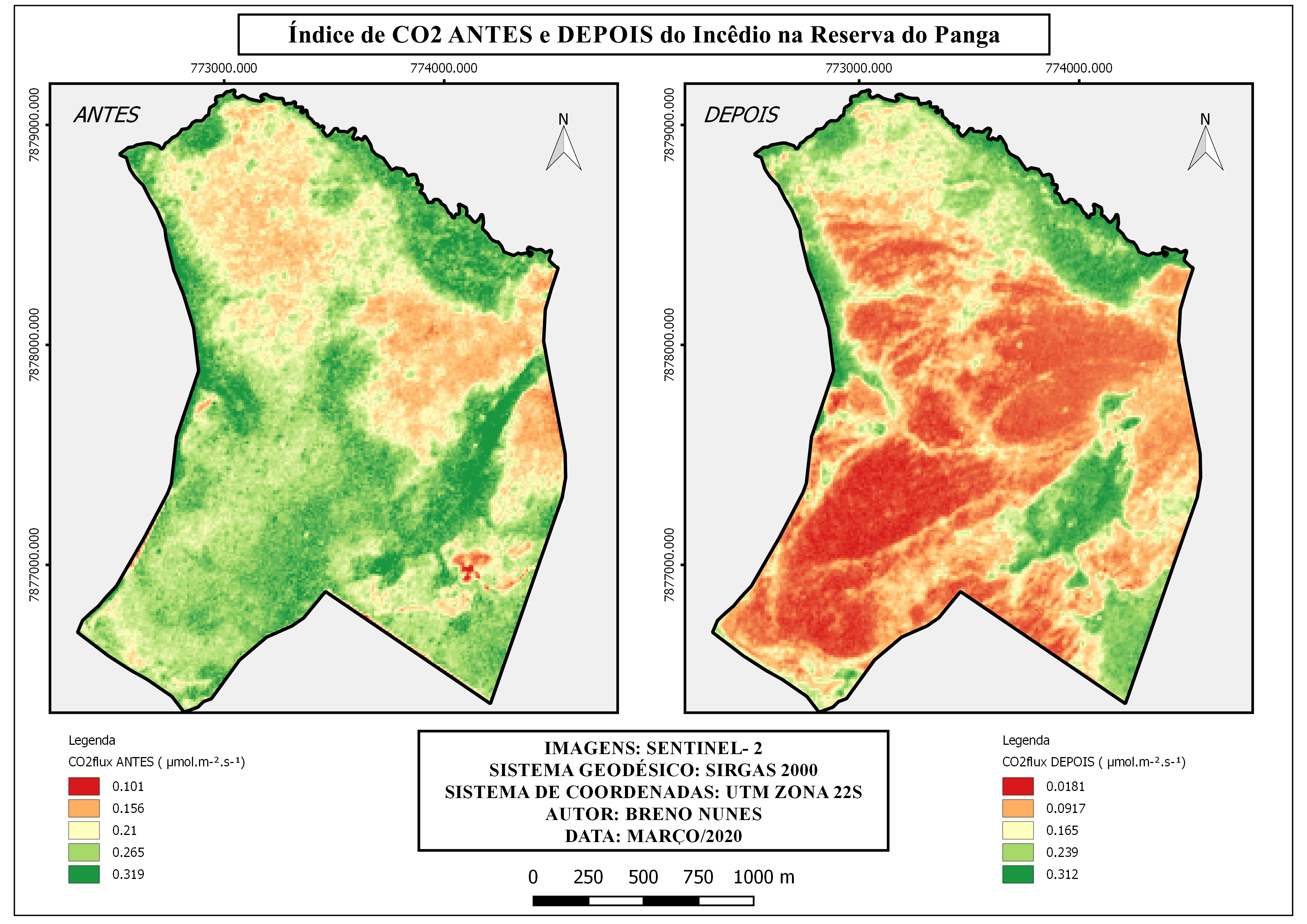 Sequestro de Carbono após incêndio. | Spatialnode