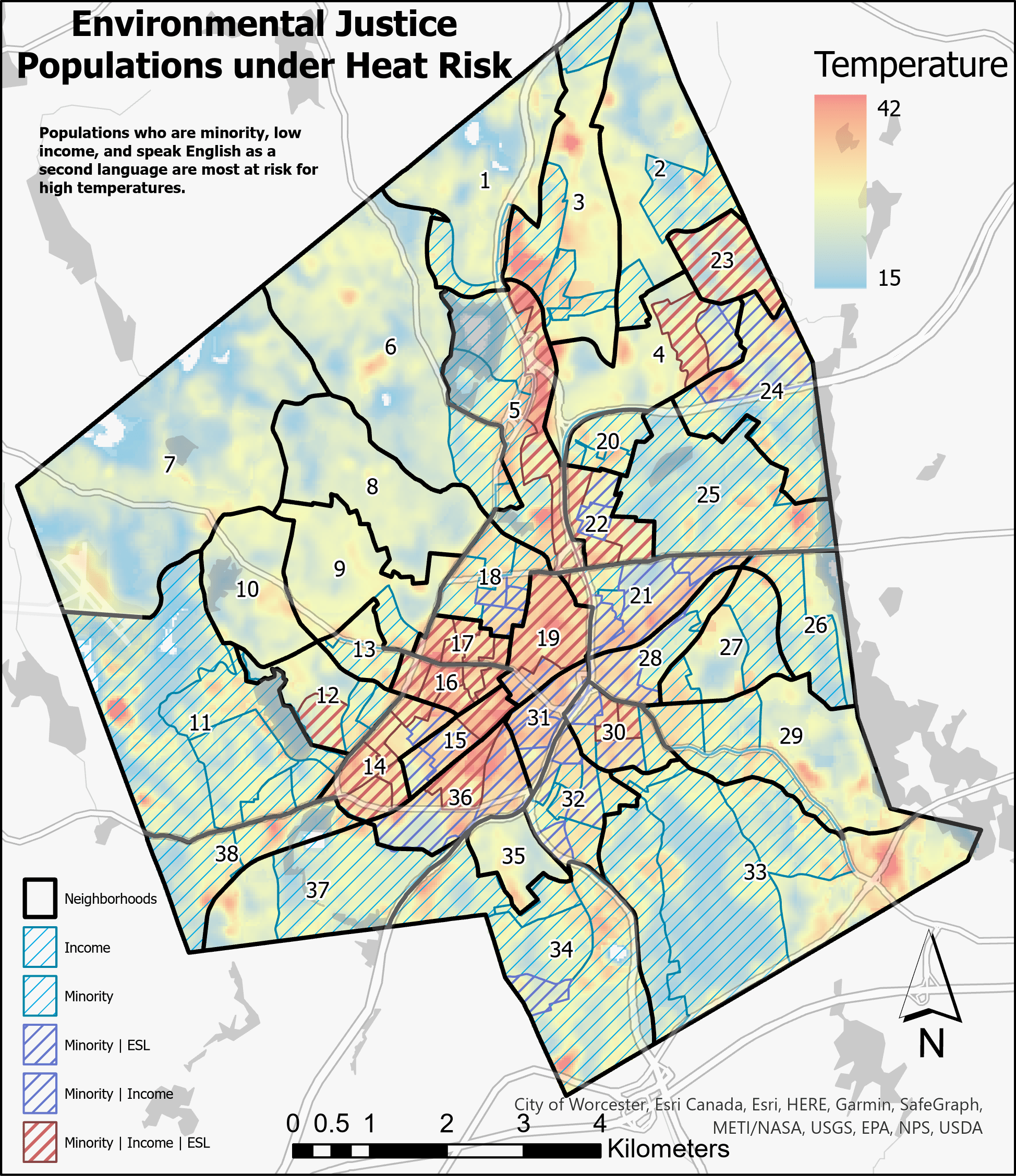 EJ Populations under Heat Risk | Spatialnode