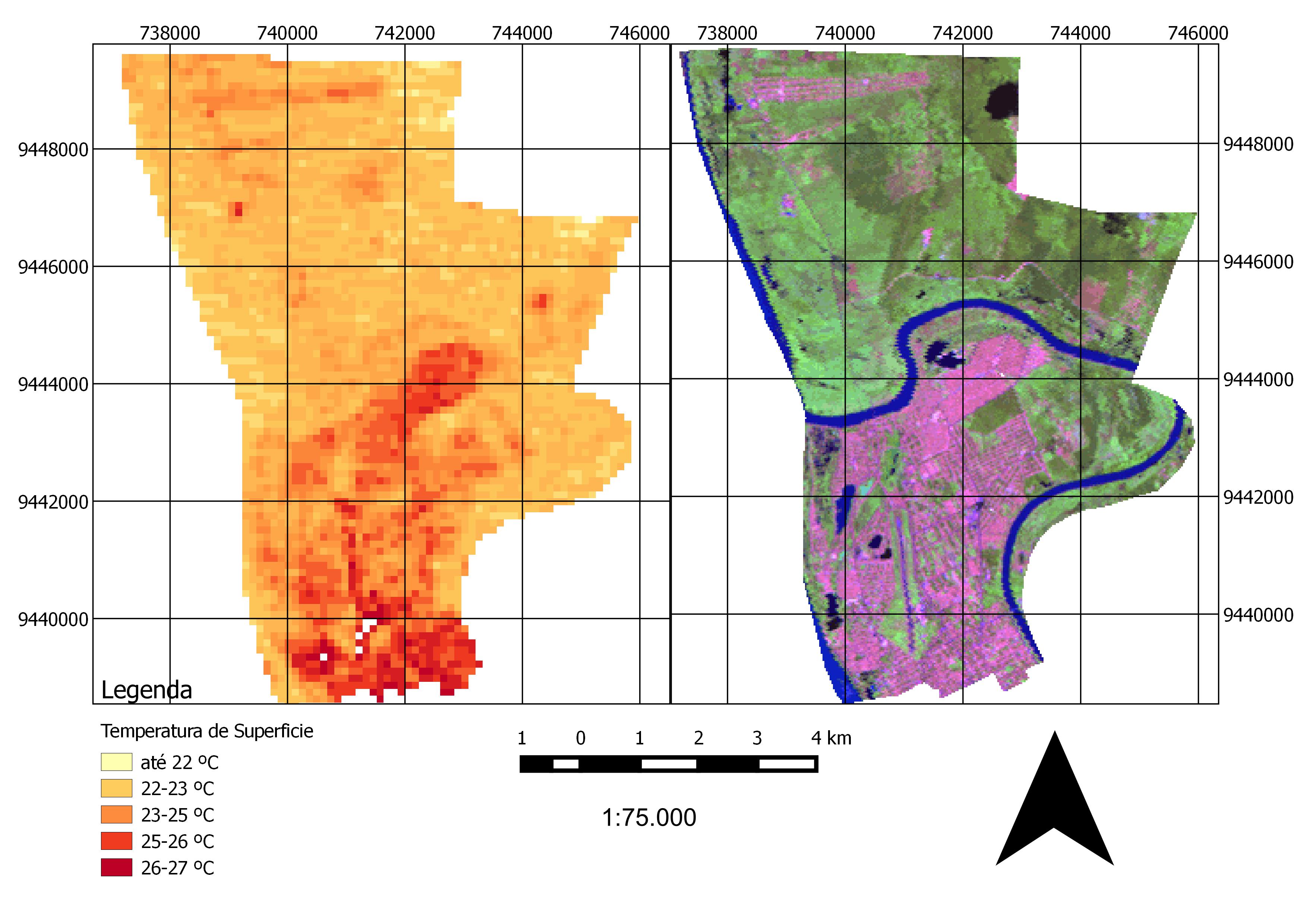 Temperatura de Superfície Zona Norte THE | Spatialnode