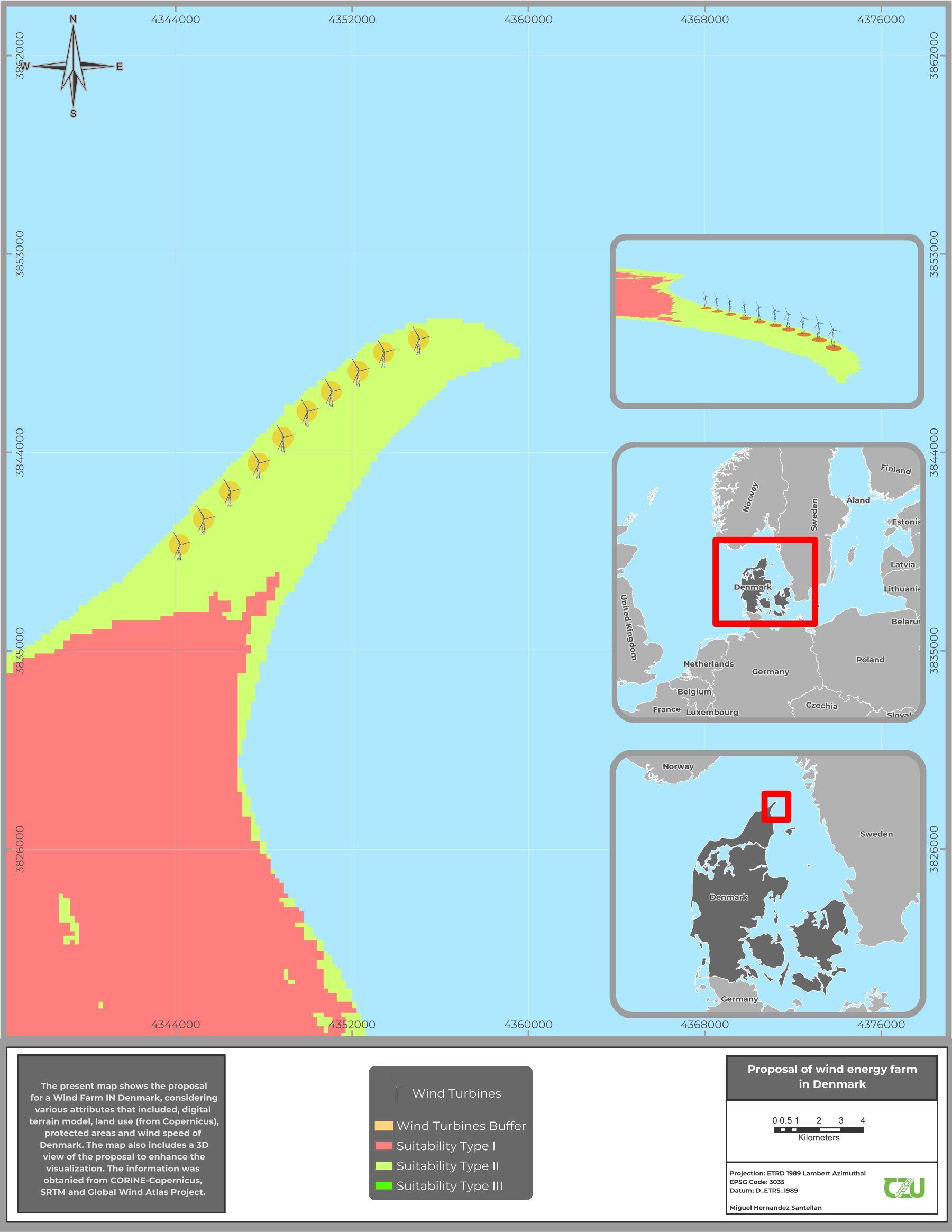 Wind energy farm proposal in Denmark | Spatialnode