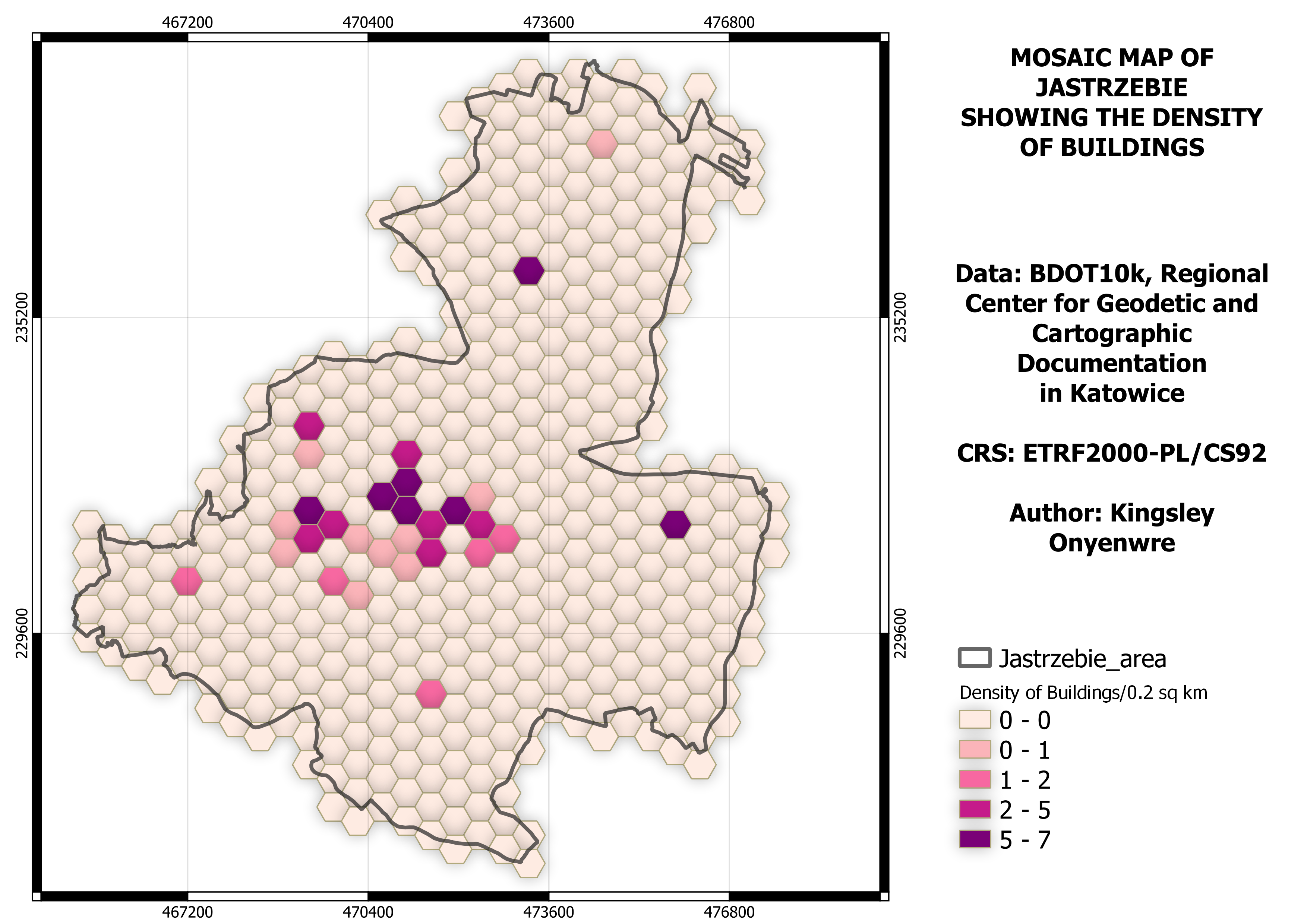 Mosaic Map Showing Density of Buildings | Spatialnode