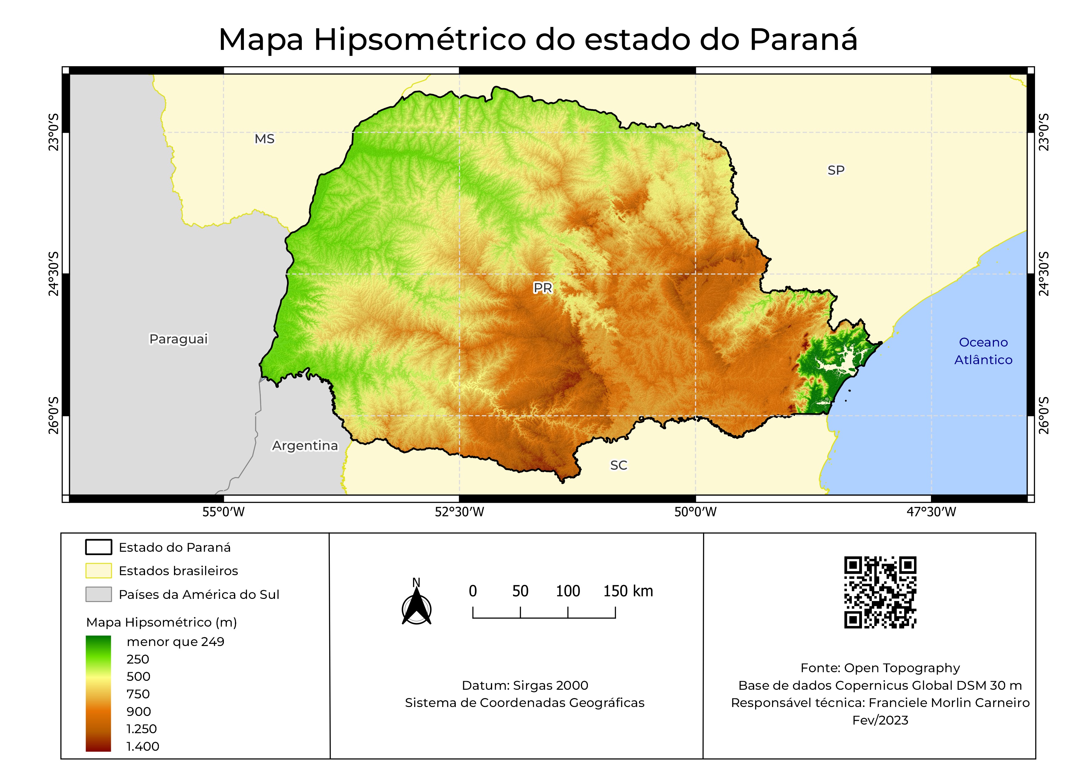 Advanced map: hypsometric map | Spatialnode