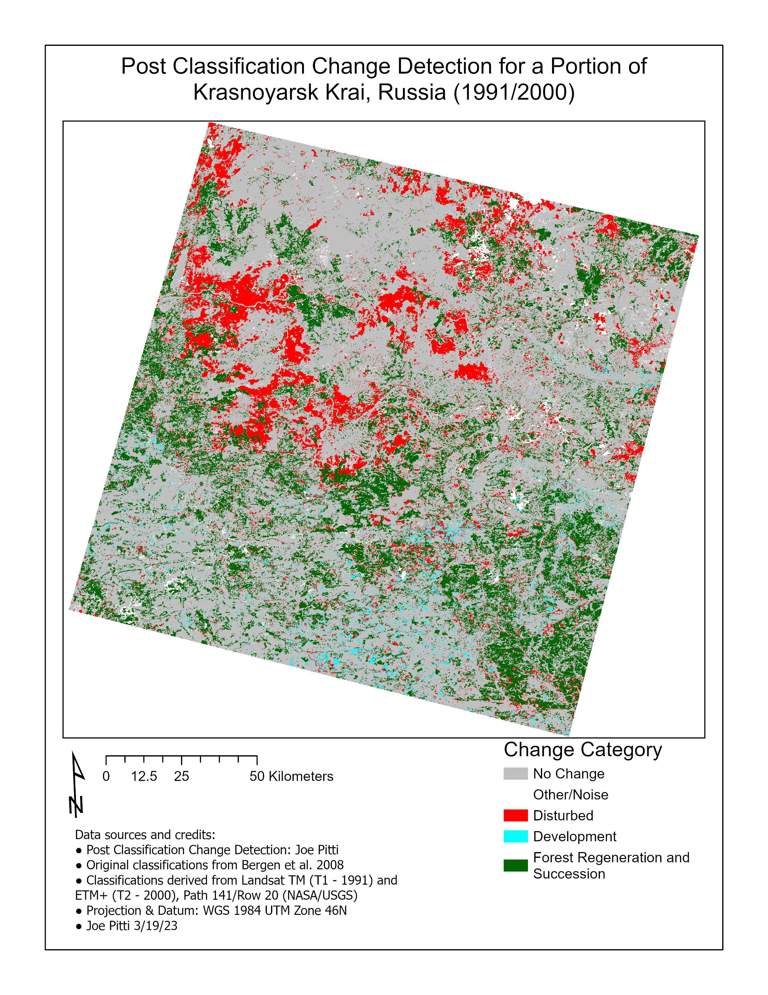 Post Classification Change Detection Lab | Spatialnode