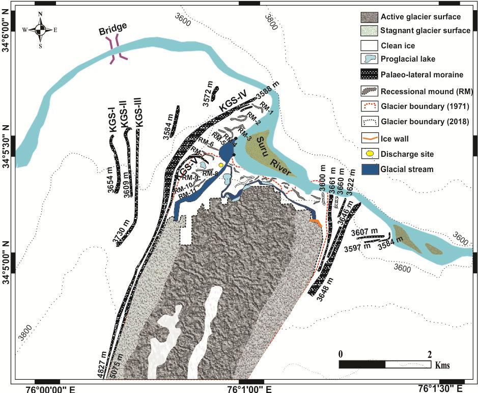 Geomorphic map of a glaciated landscape | Spatialnode
