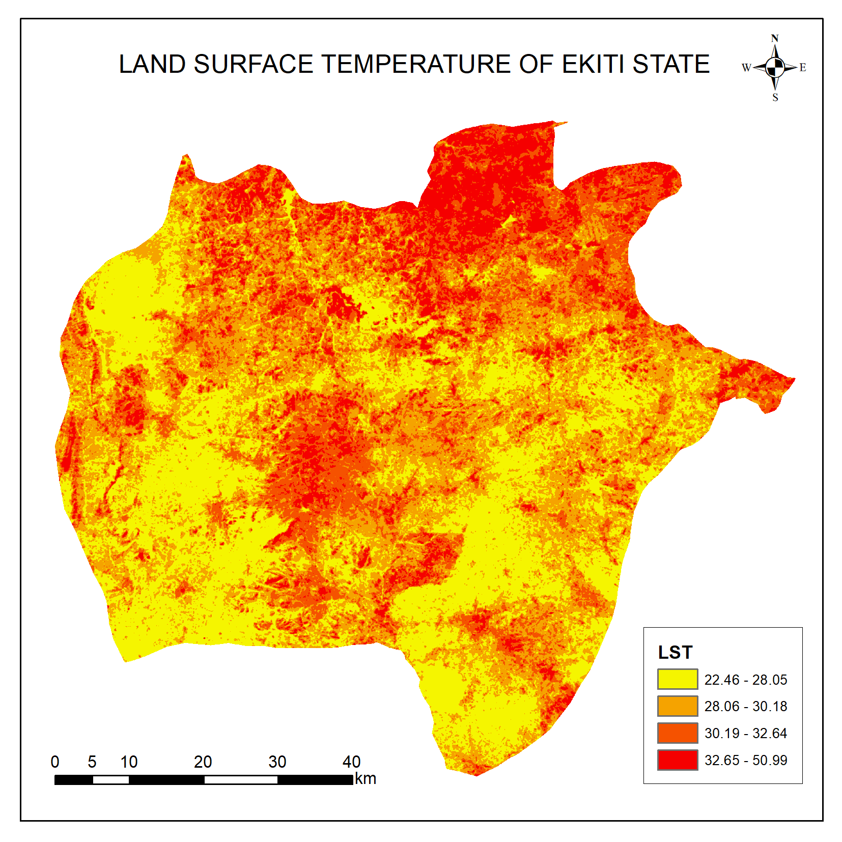 LST Map of Ekiti State | Spatialnode