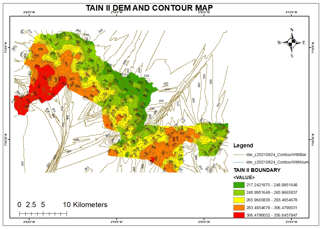 TANI II DEM AND CONTOUR MAP | Spatialnode