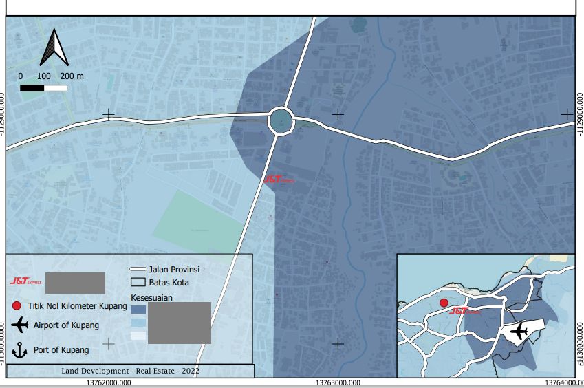 Isochrone map of Kupang | Spatialnode