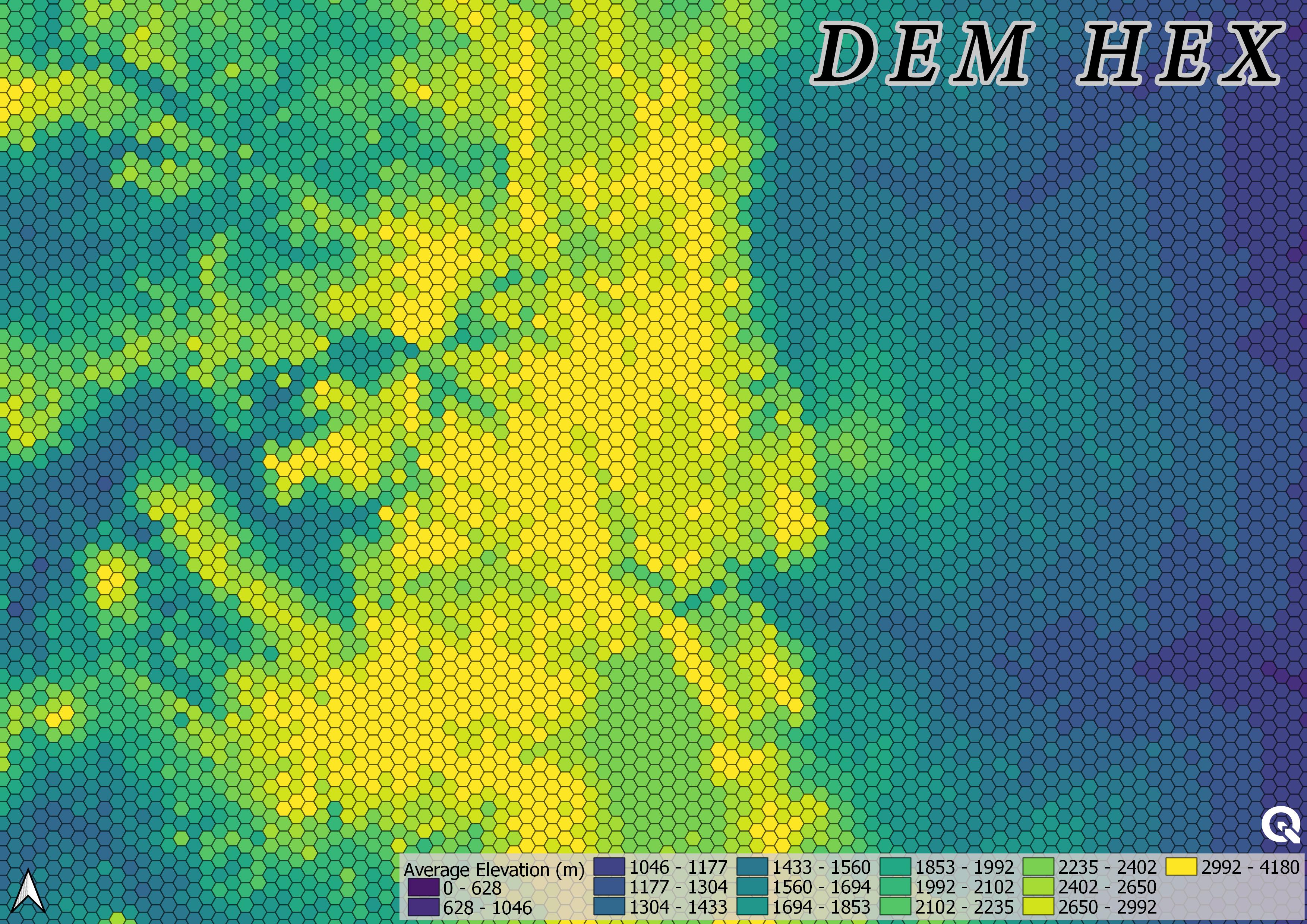 Hexagonal Digital Elevation Model | Spatialnode