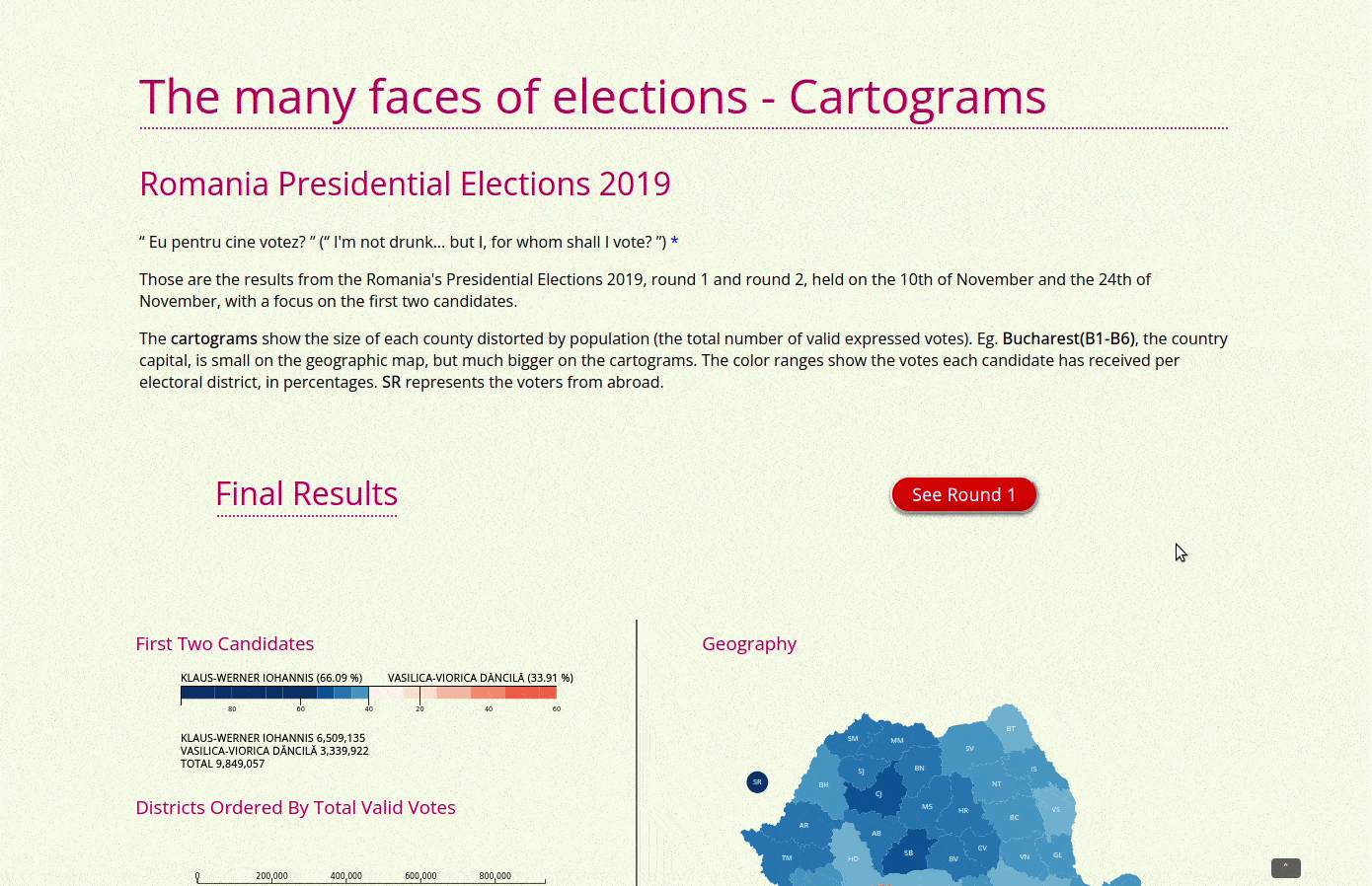 The many faces of elections - Cartograms | Spatialnode
