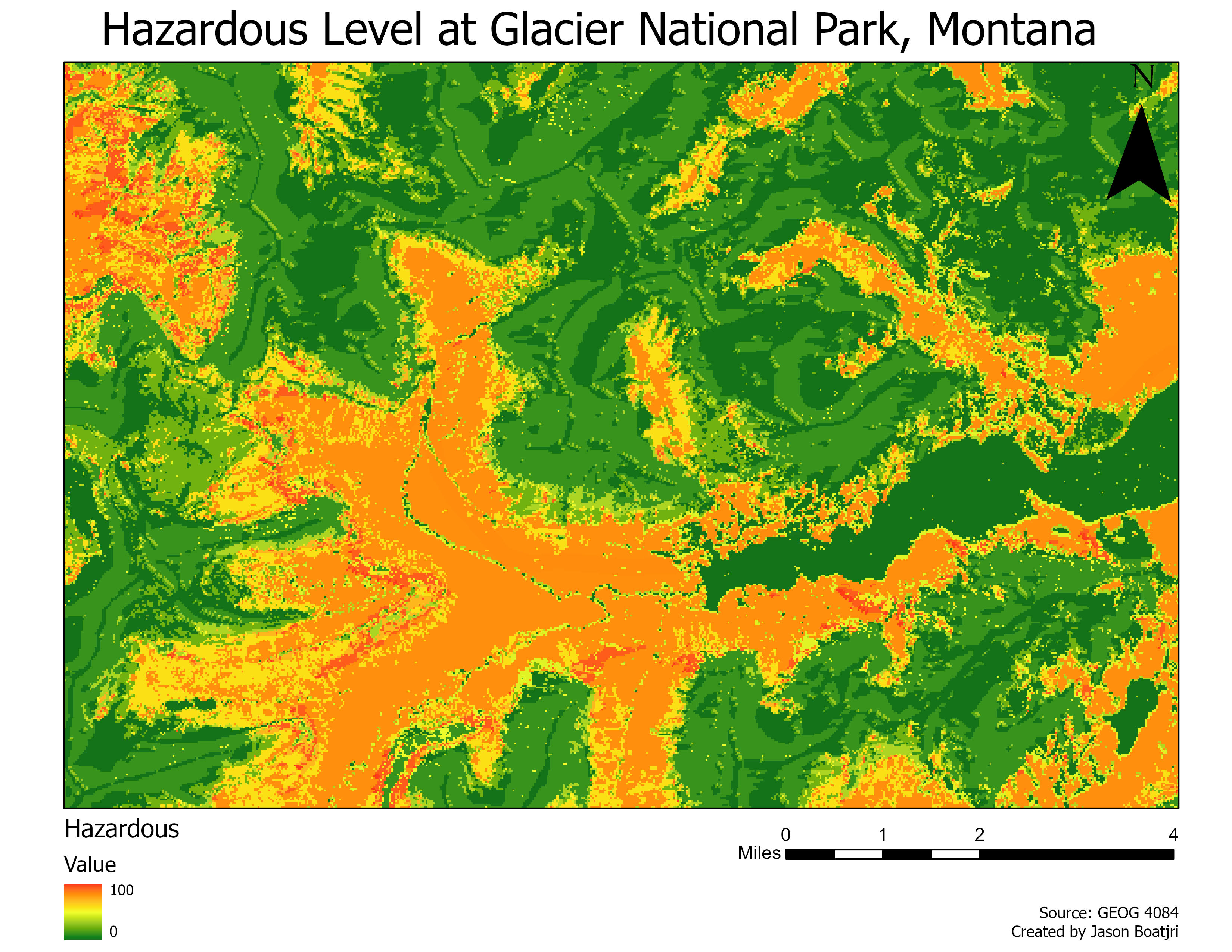 Hazardous Level at Glacier National Park | Spatialnode