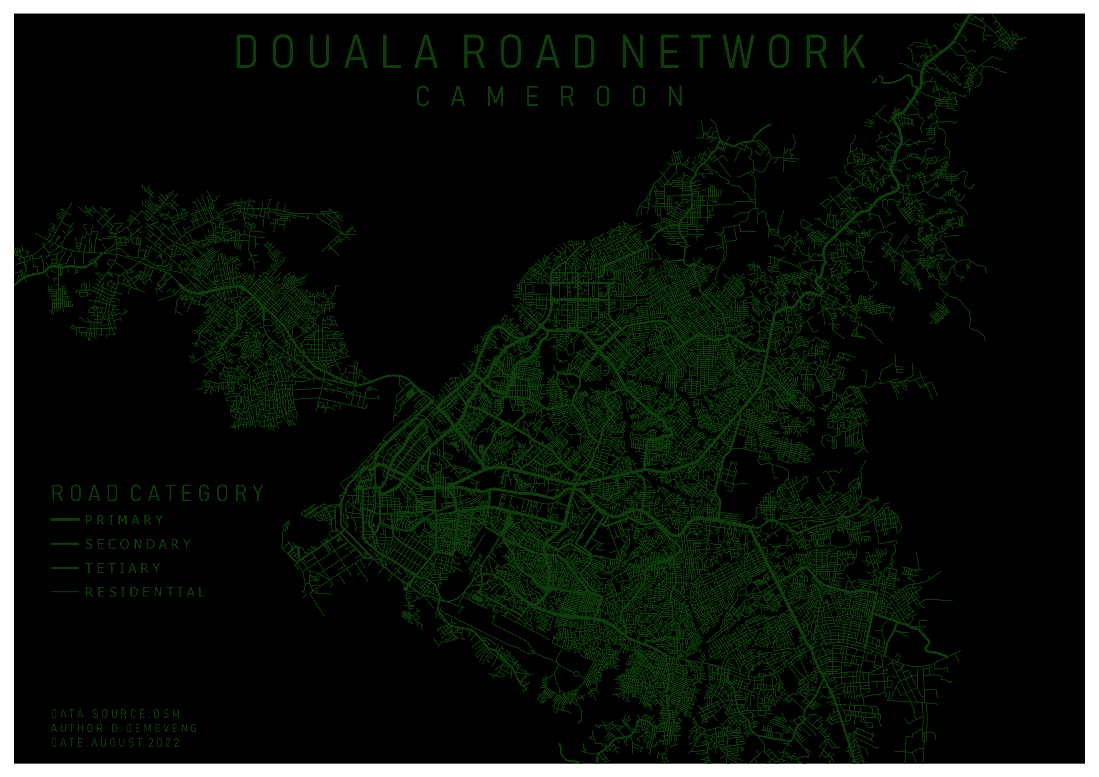 Douala Road network | Spatialnode