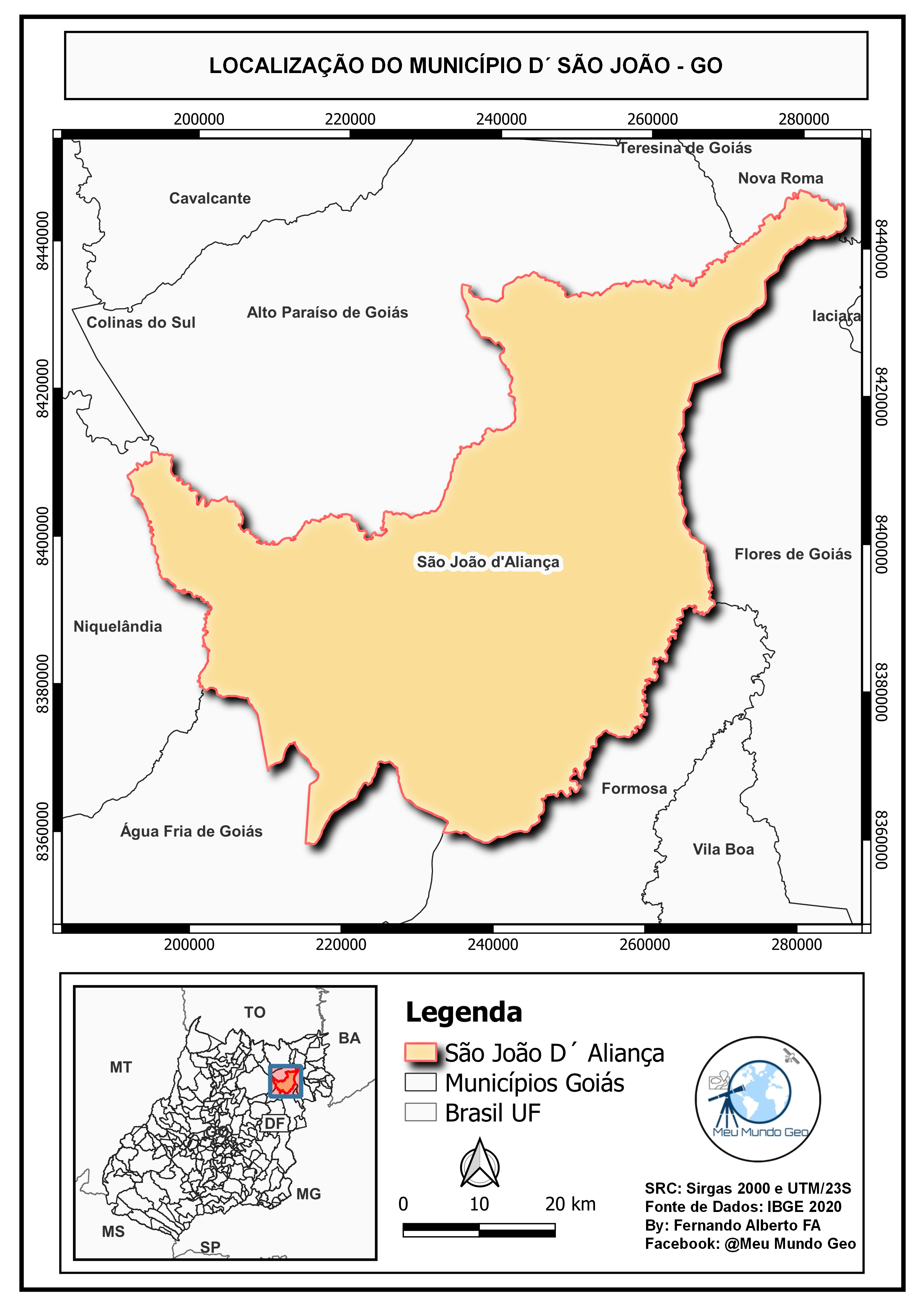 MAPA DE LOCALIZAÇÃO D´SÃO JOÃO - GO | Spatialnode