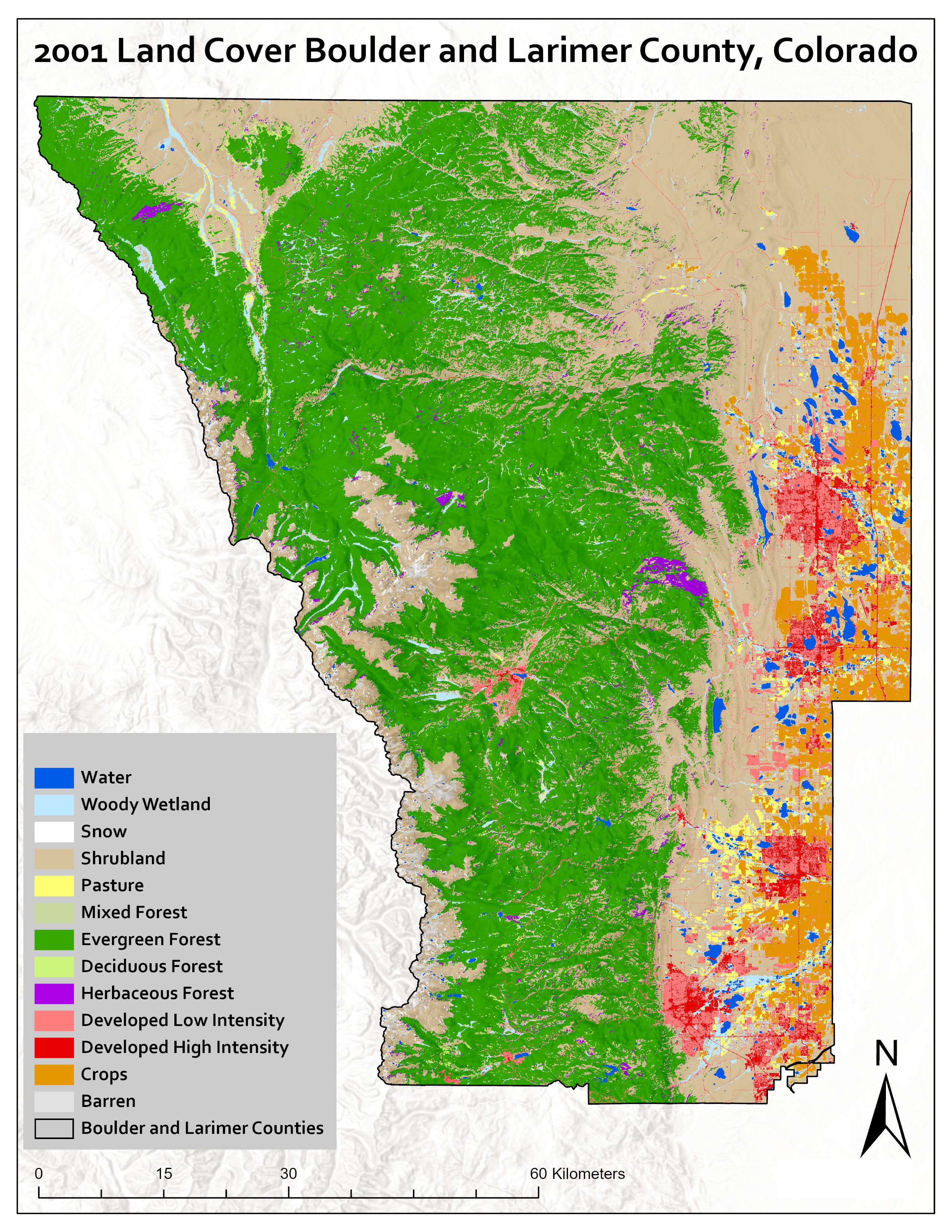 2001 Landcover, Northern Colorado | Spatialnode
