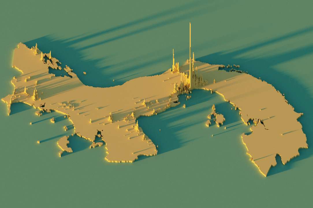 Panama 3D Population Density | Spatialnode