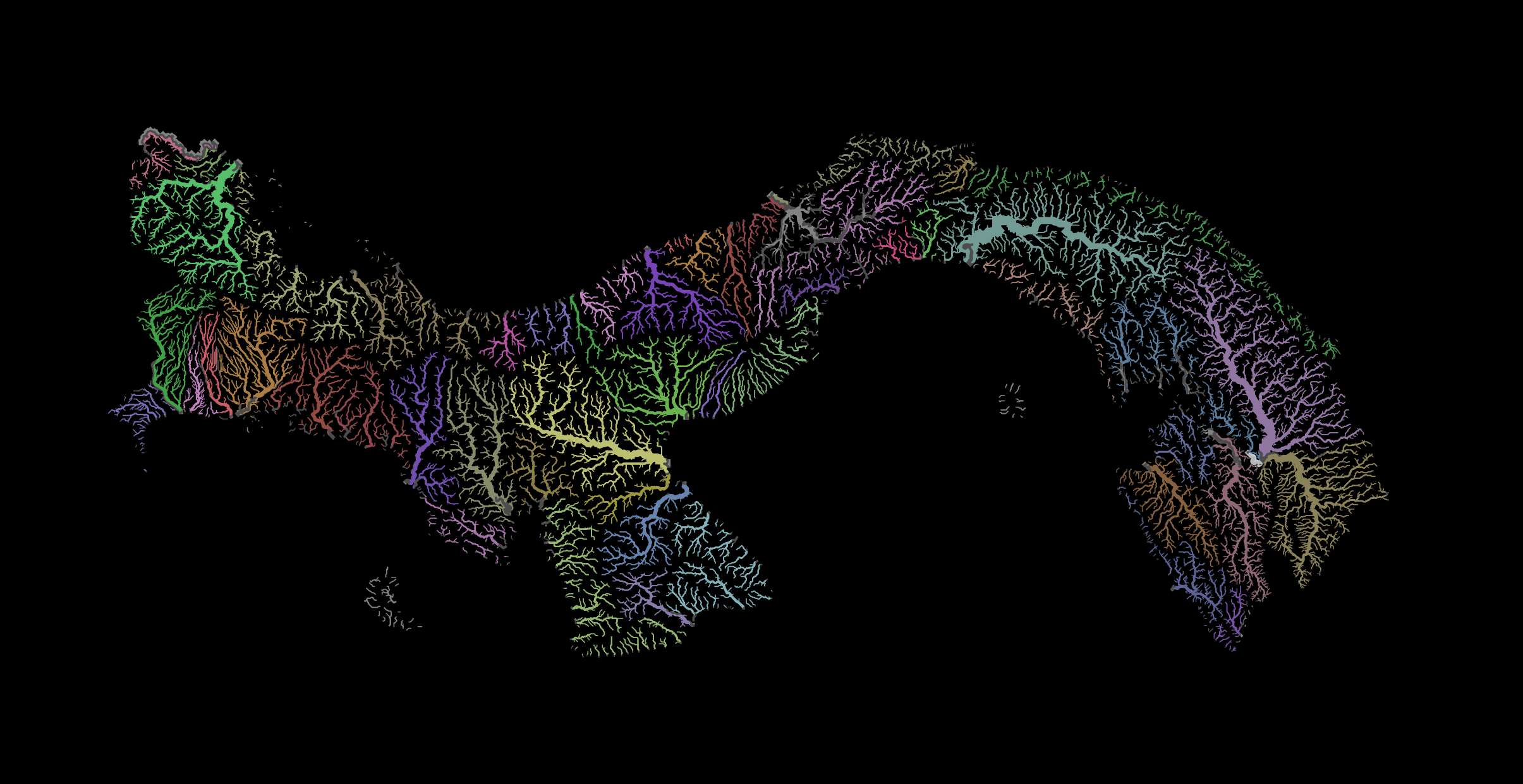 Panama's River Network | Spatialnode