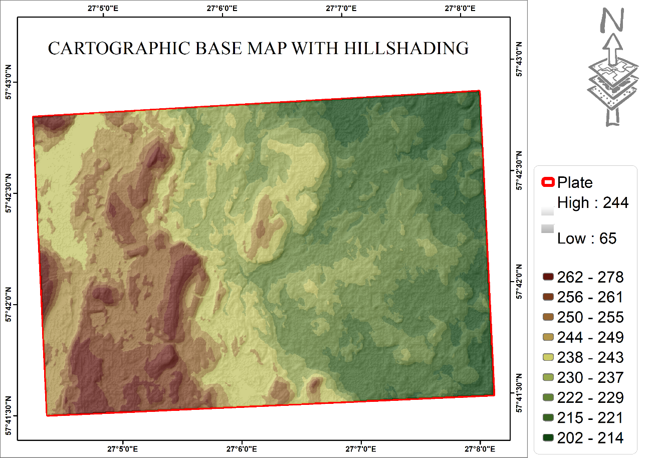 Cartographic basemap with hillshade | Spatialnode