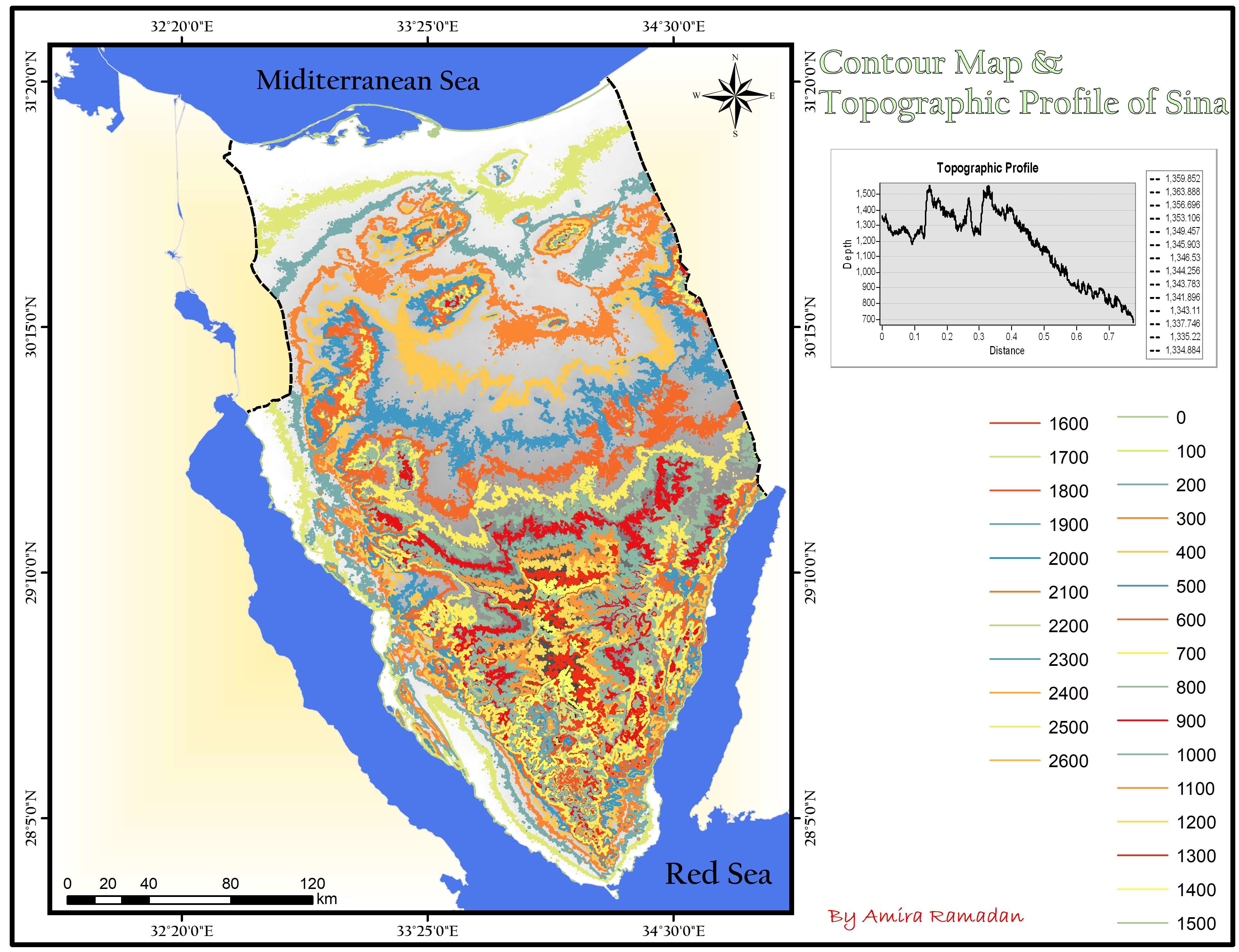 Contour Map and Topographic Profile | Spatialnode