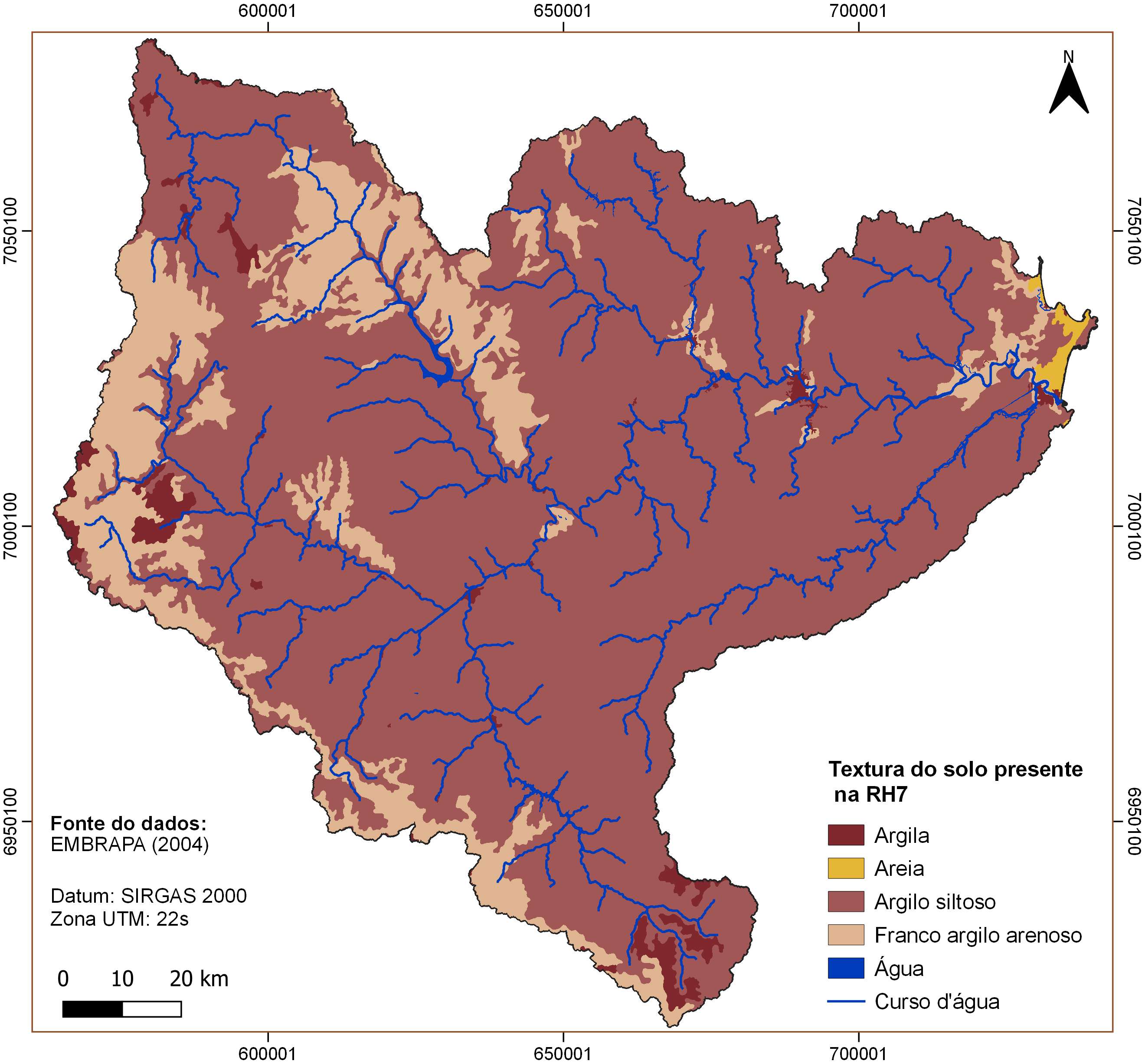 Soil map of the RH7, SC, Brazil | Spatialnode