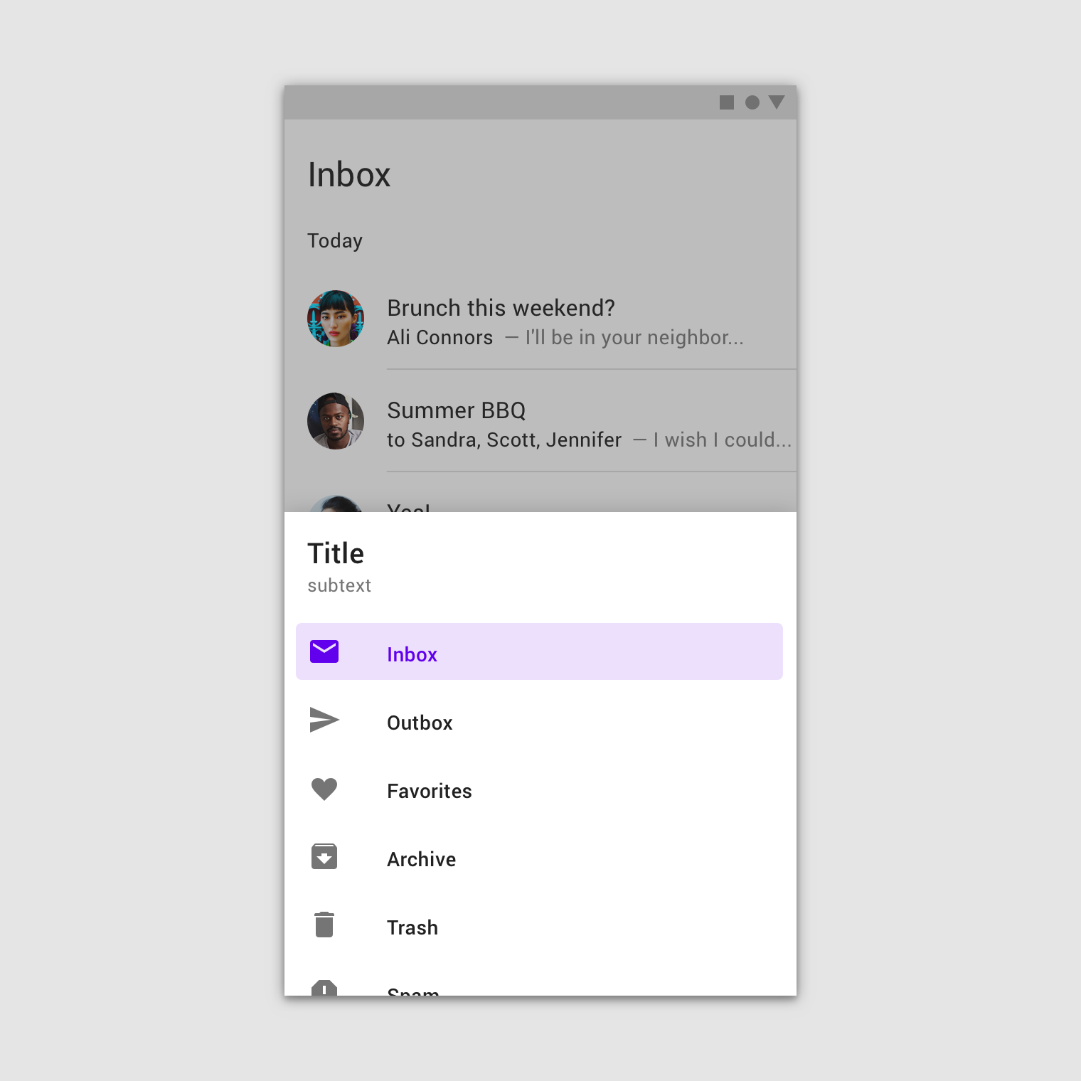 Navigation drawer - Material Design Navigation drawer - Material Design