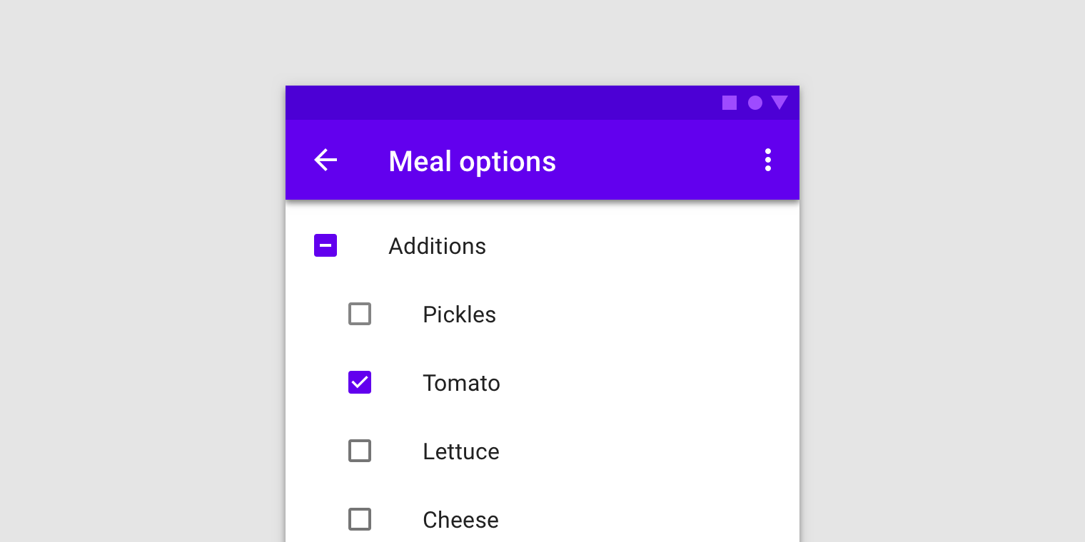 Selection Controls Material Design