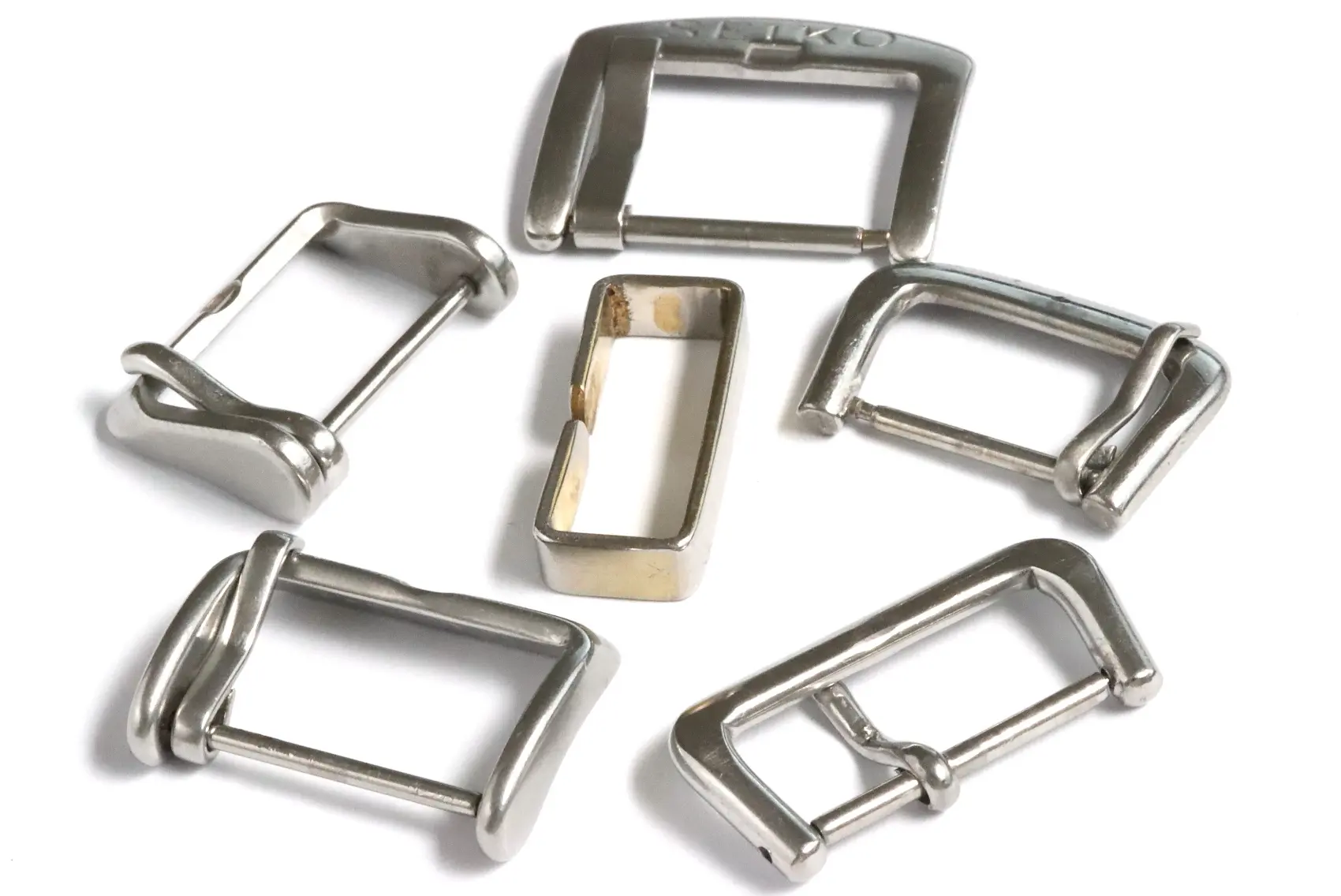 Vintage rubber strap buckles mixed sizes Seiko etc.. | Speedtimerkollektion