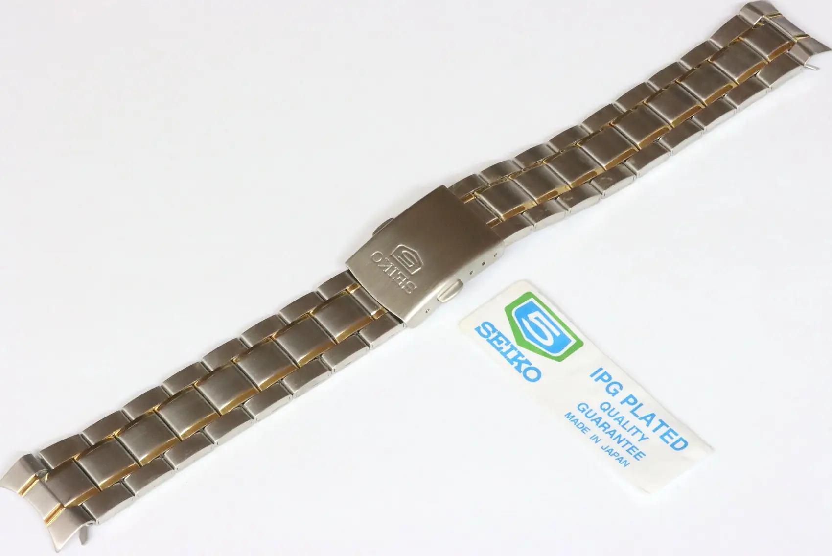 Seiko new stainless steel IPG plated 20 mm mens bracelet ...