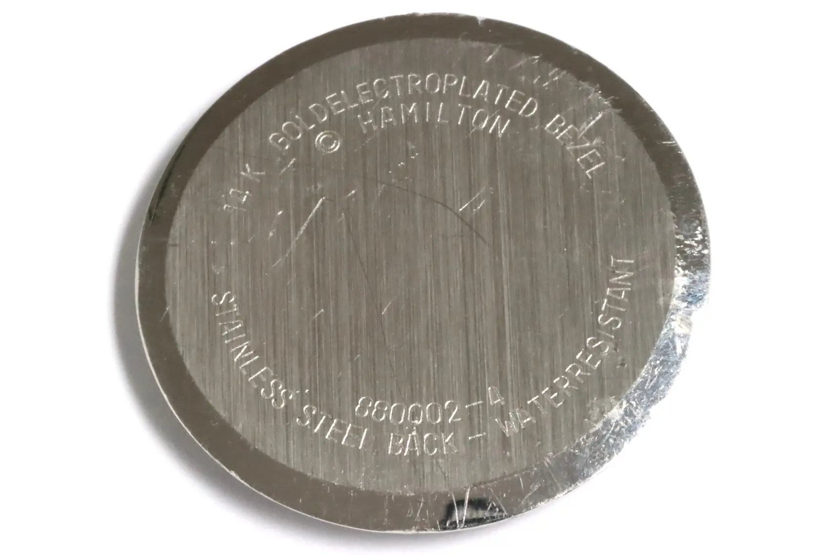 Hamilton 88002-4 men's snap-on case back for restore | Speedtimerkollektion