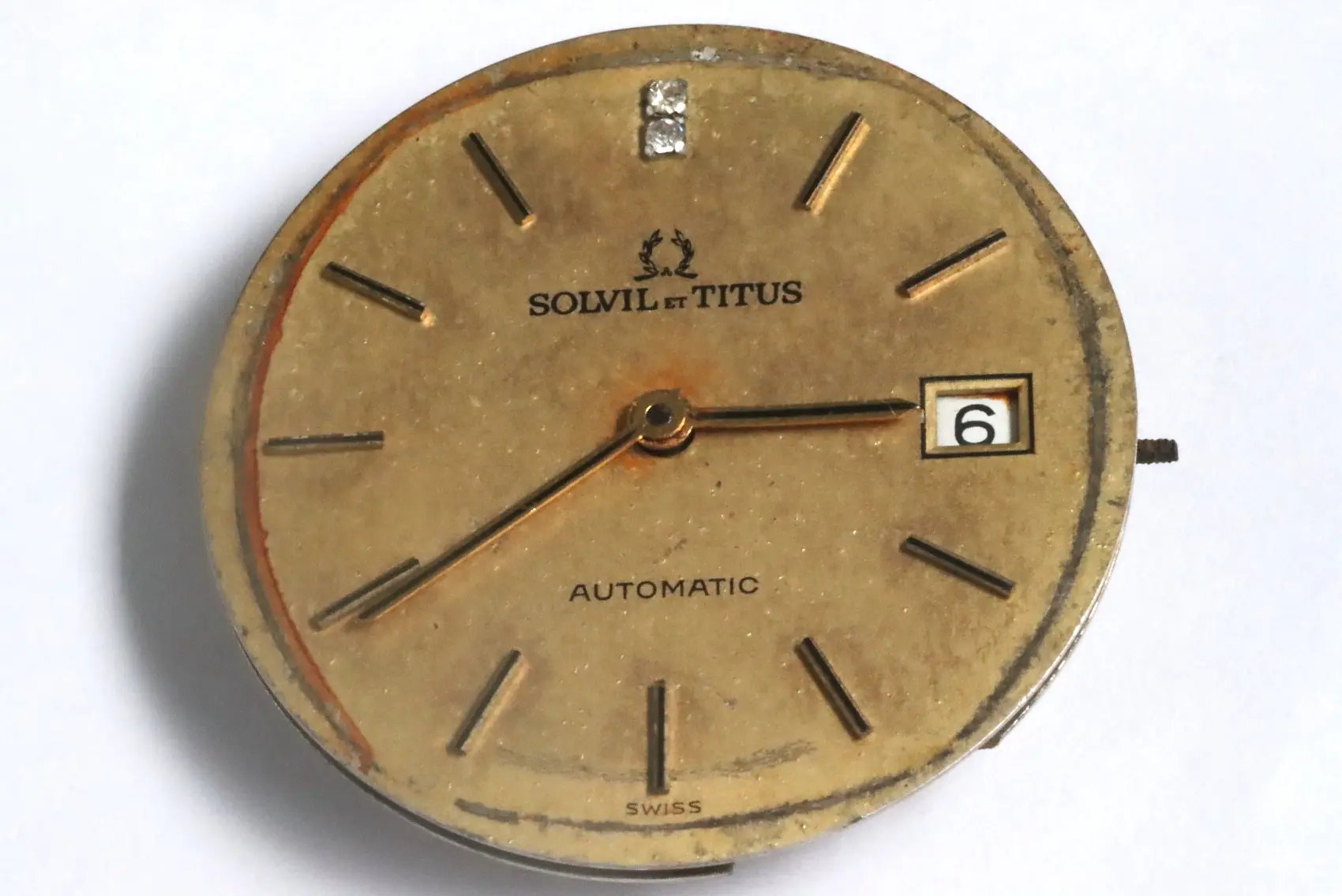 Solvil et Titus ETA 2872 movement with broken balance wheel ...