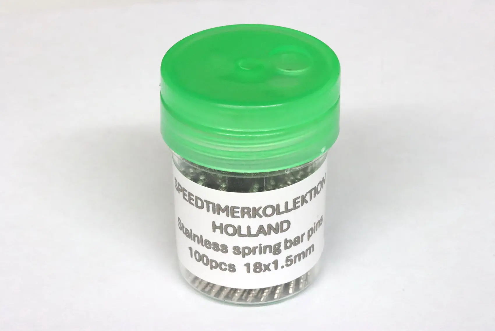 100 pcs double flange 18 mm stainless steel spring bar pins ...