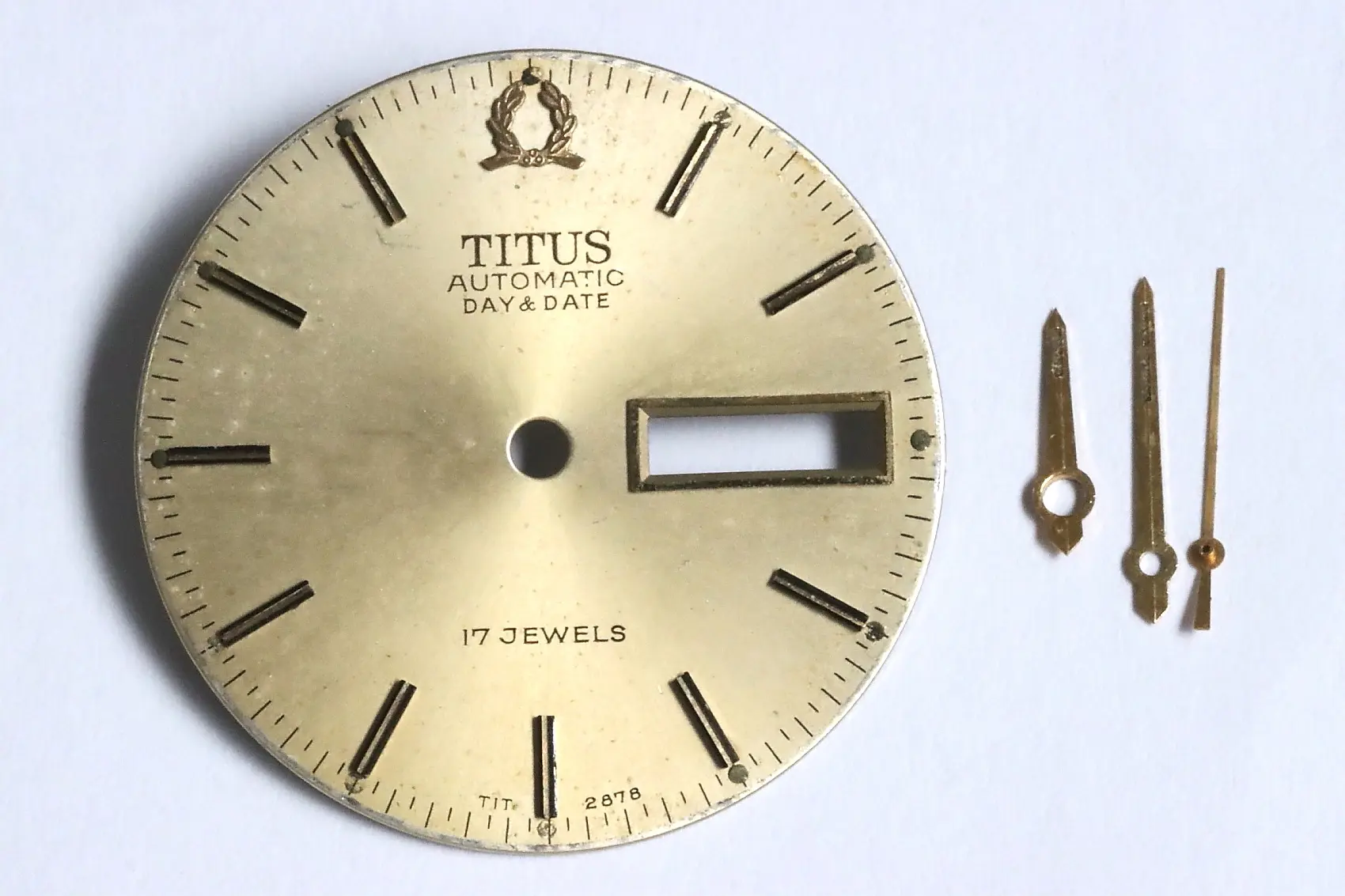 Titus day & date ETA 2878 (17 jewels) dial for restore ...