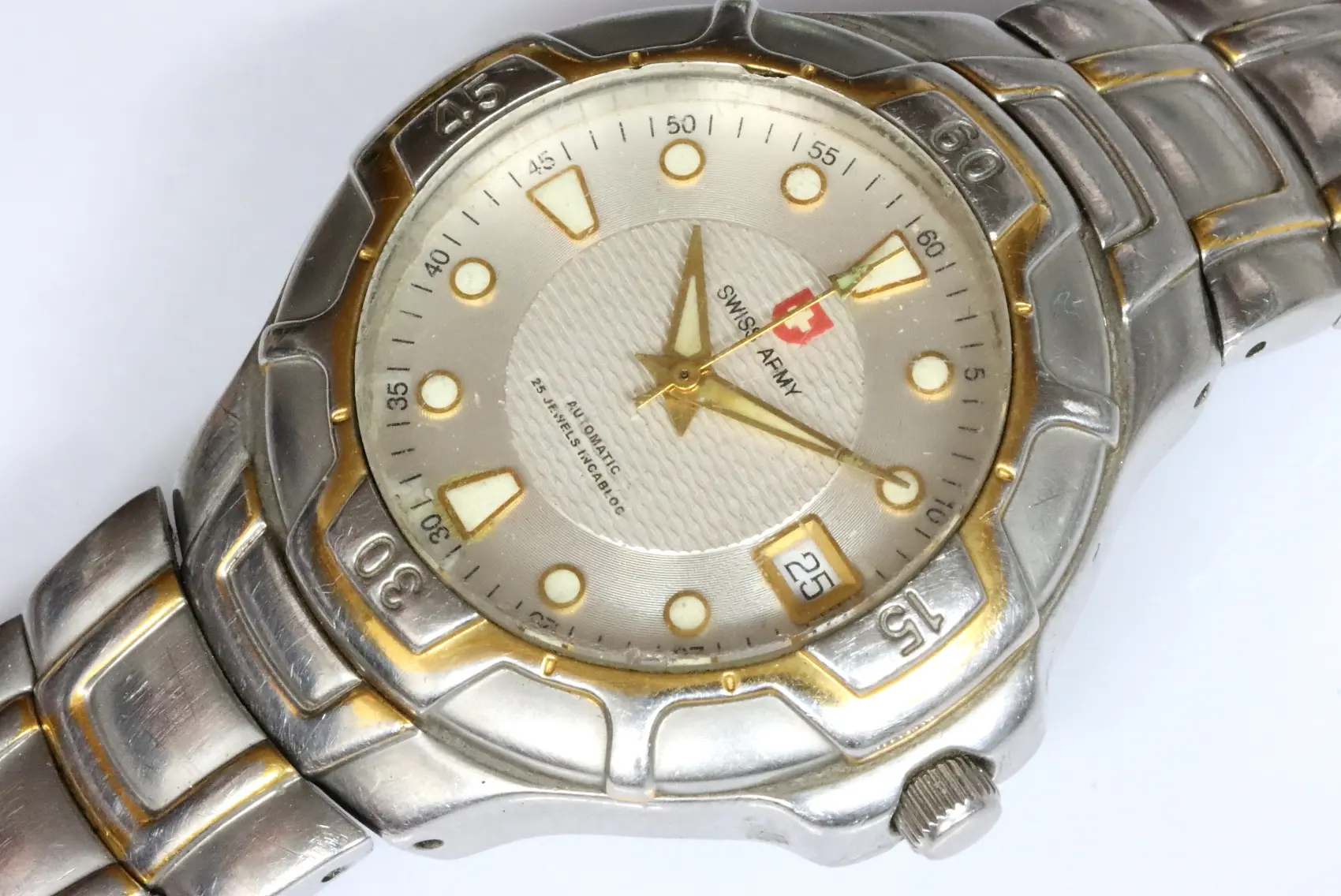 Swiss Army ETA 2824-2 defective men's watch with rusty movement ...
