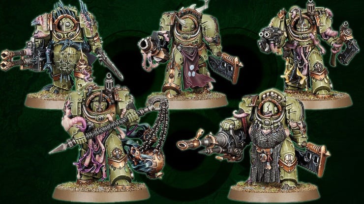 40K Miniatures Warhammer 40K Death Guard Blightlord Terminators Toys