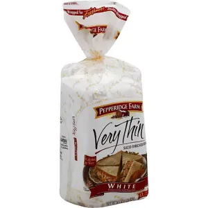 Diet info for Pepperidge Farm Bread Sliced White Very Thin Original ...