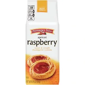 Diet info for Pepperidge Farm Cookies Sweet & Simple Apricot Raspberry ...