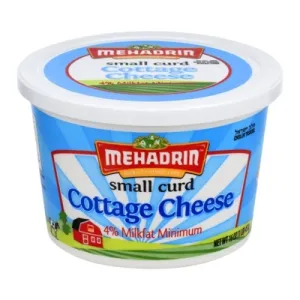 Mehadrin 4% Milkfat Small Curd Cottage Cheese, 16 Oz. Ingredients ...
