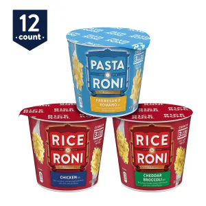 Rice-A-Roni & Pasta Roni Variety Pack, 12 Individual Cups Ingredients ...