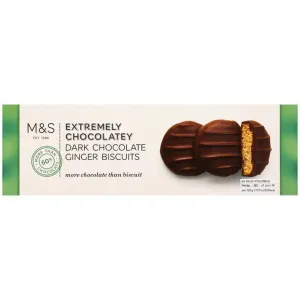 M&S Extremely Chocolatey Dark Chocolate & Ginger Biscuits Ingredients ...